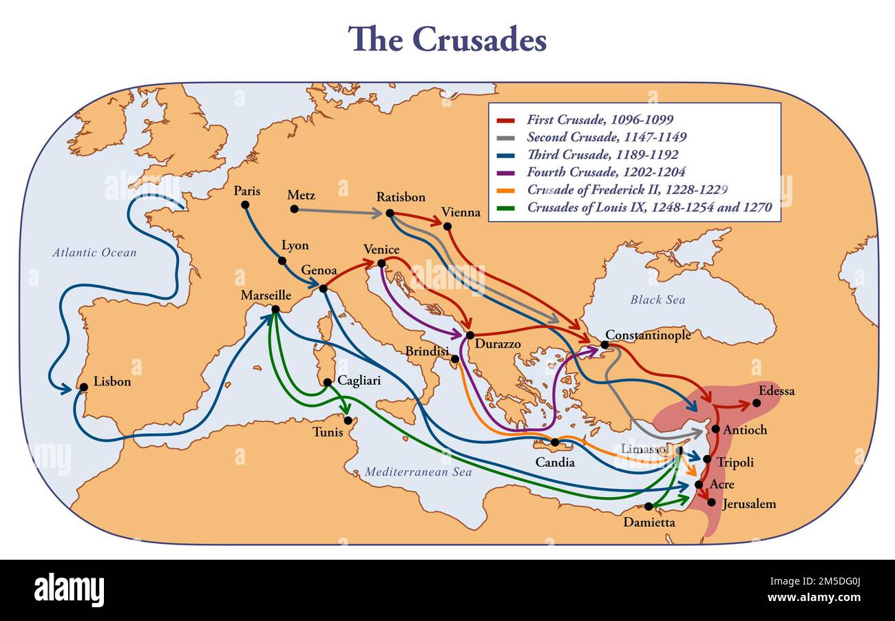 Mappa medievale crociate immagini e fotografie stock ad alta ...