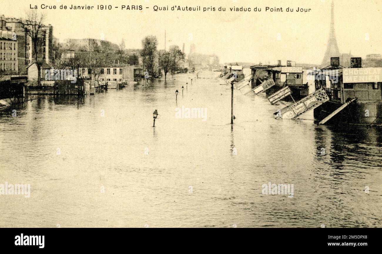 Alluvione a Parigi 1910 - Inondations de Paris en janvier 1910 - crue ...