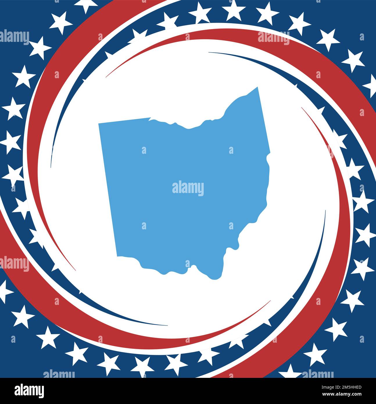 Mappa vintage ohio Immagini Vettoriali Stock - Alamy