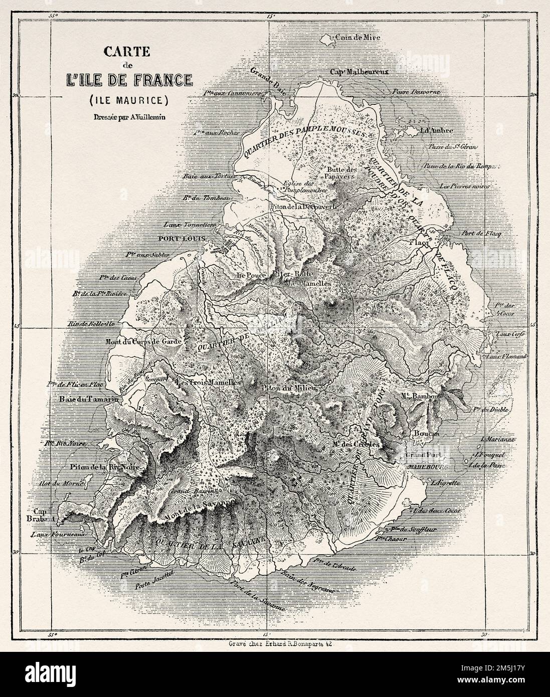 Mappa dell'isola mauritius immagini e fotografie stock ad alta ...