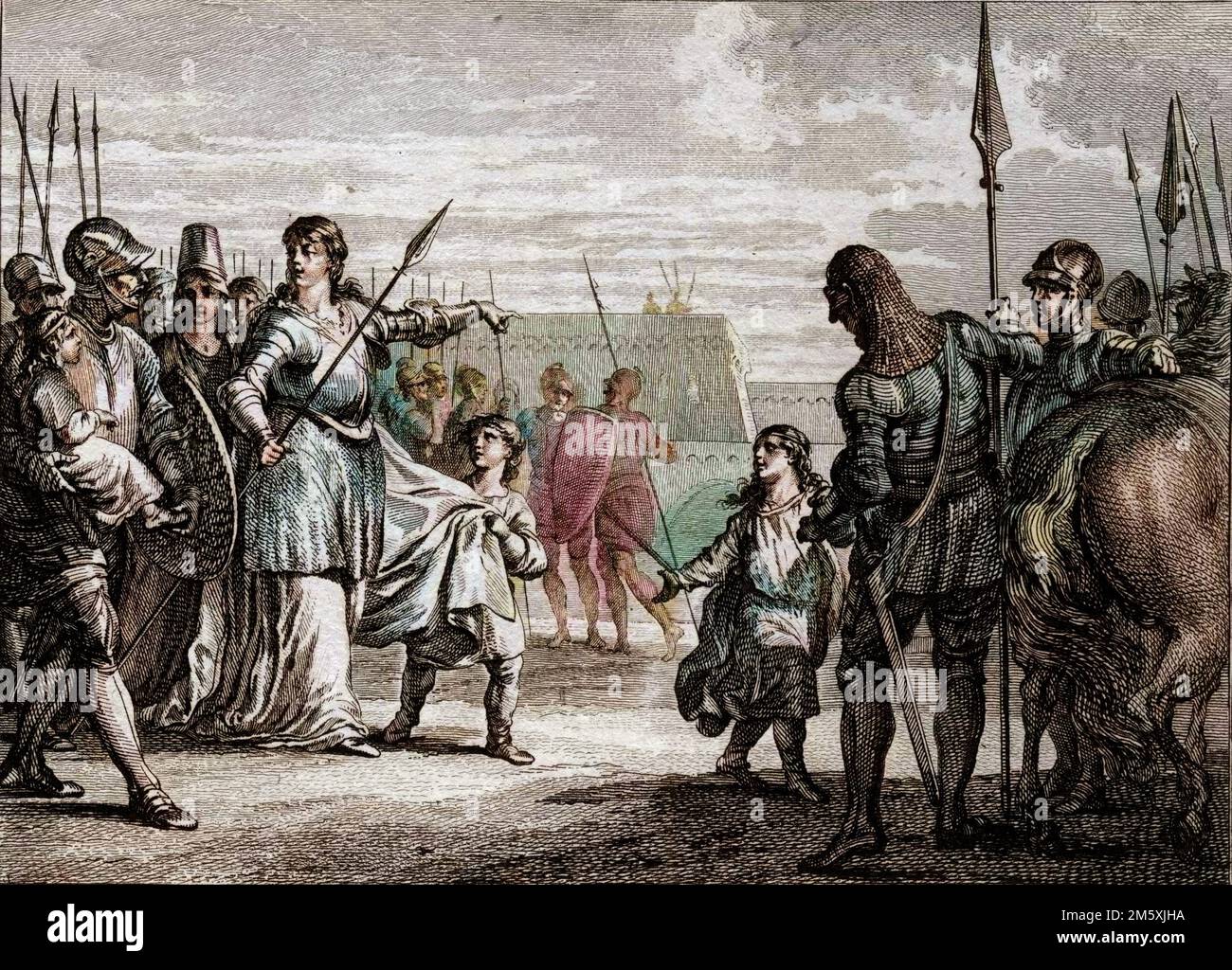 Charles Martel envoye en penity, 714 : Plectrude (vers 650-717), veuve ...