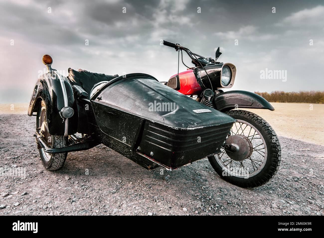 Moto con sidecar, auto classica, VEB Motorradwerk Zschopau, MZ ...