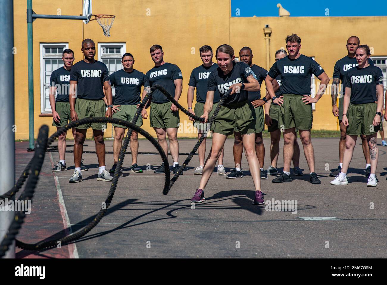 STATI UNITI Gli studenti di Marine Corps con Recruiters School, Marine ...