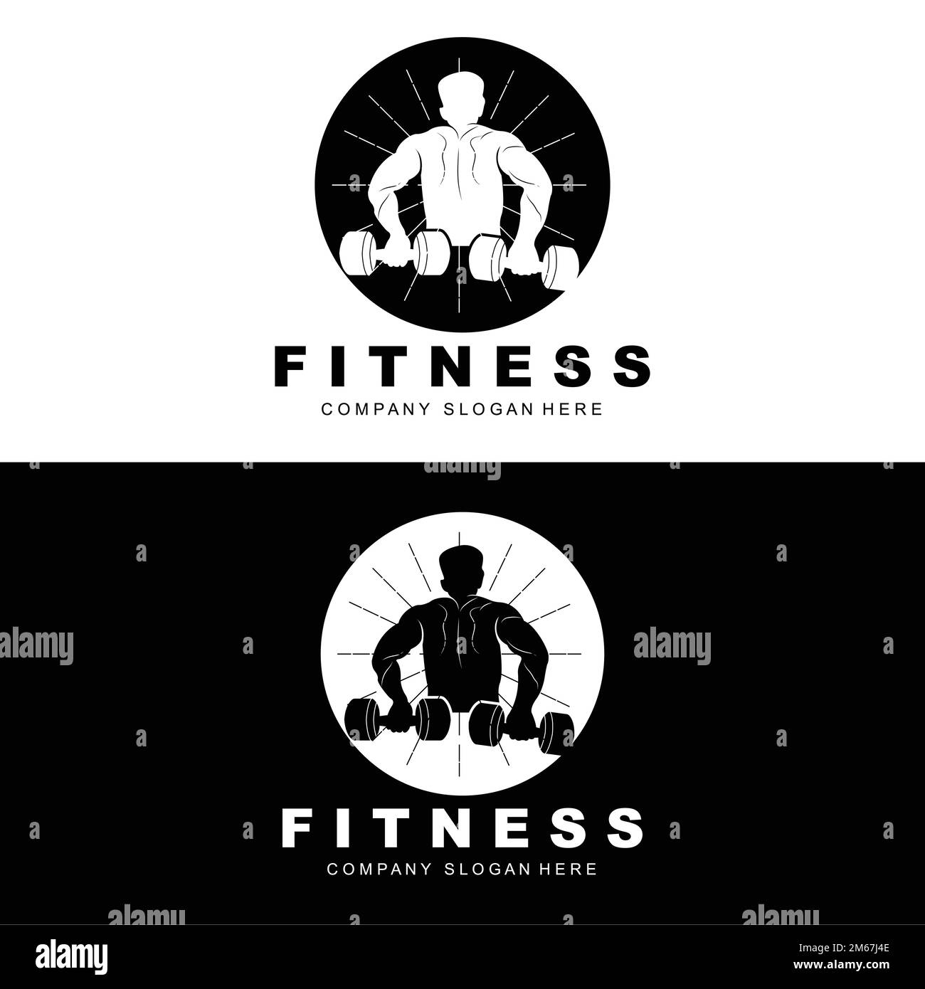 Gym vector logo bodybuilder bodybuilding immagini e fotografie stock ad ...