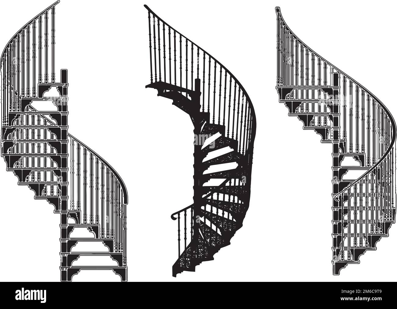 Torre con scala a chiocciola Immagini Vettoriali Stock - Alamy