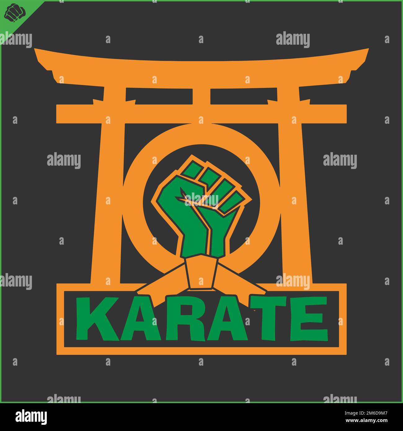 Il Karate emblema. Arte Marziale creative simbolo colorato design ...