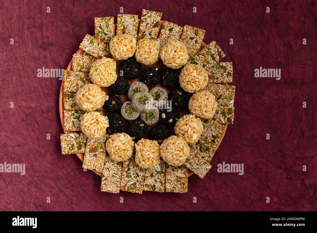 Gulab Gajak Mithai, pista Gazak, Til Patti o Papdi, Til Laddu o Ladoo ...