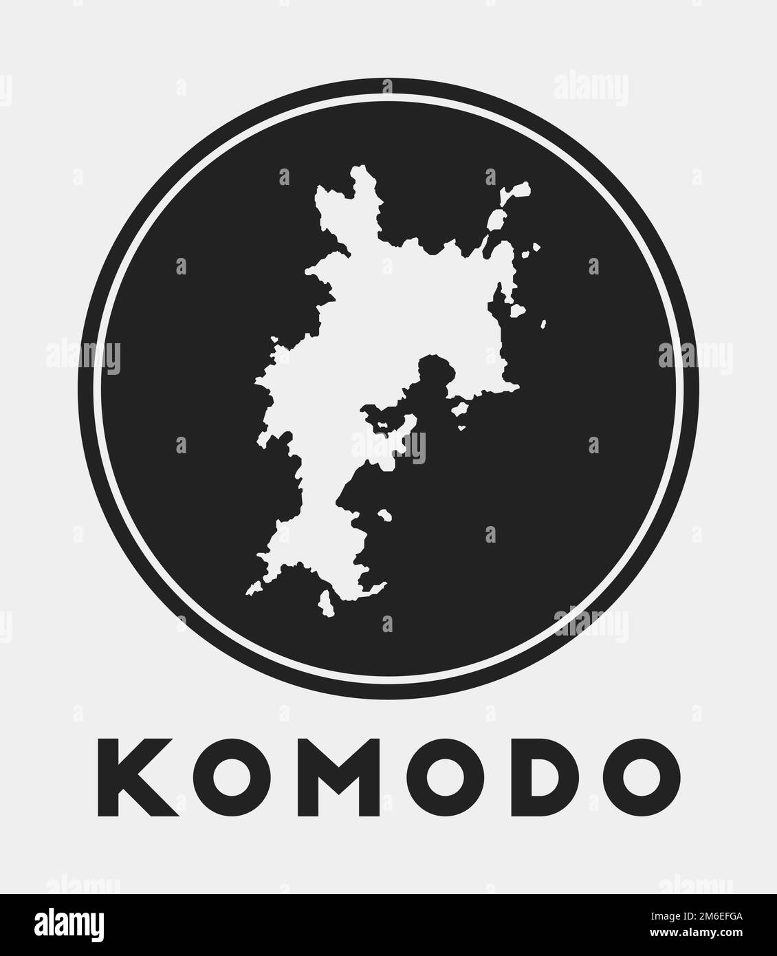 Mappa dell'isola di komodo Immagini Vettoriali Stock - Alamy