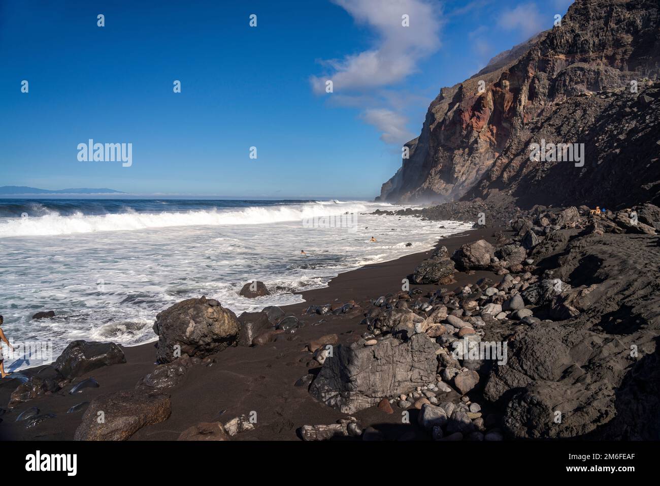 Der Strand Playa del Inglés, Valle Gran Rey, la Gomera, Kanarische Inseln, Spanien | la spiaggia ...