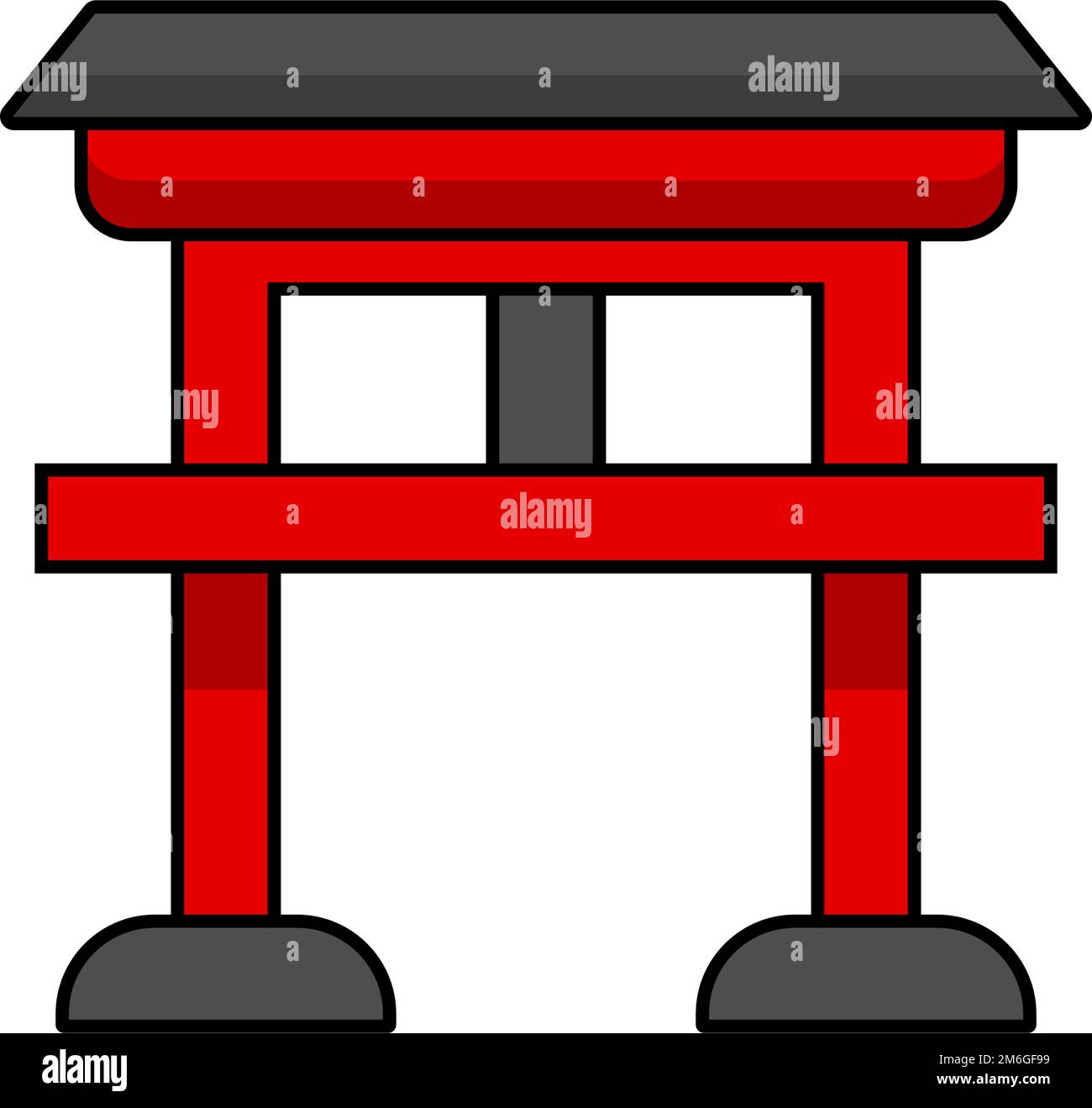 Simbolo religioso dell'icona di shinto torii Immagini Vettoriali Stock ...