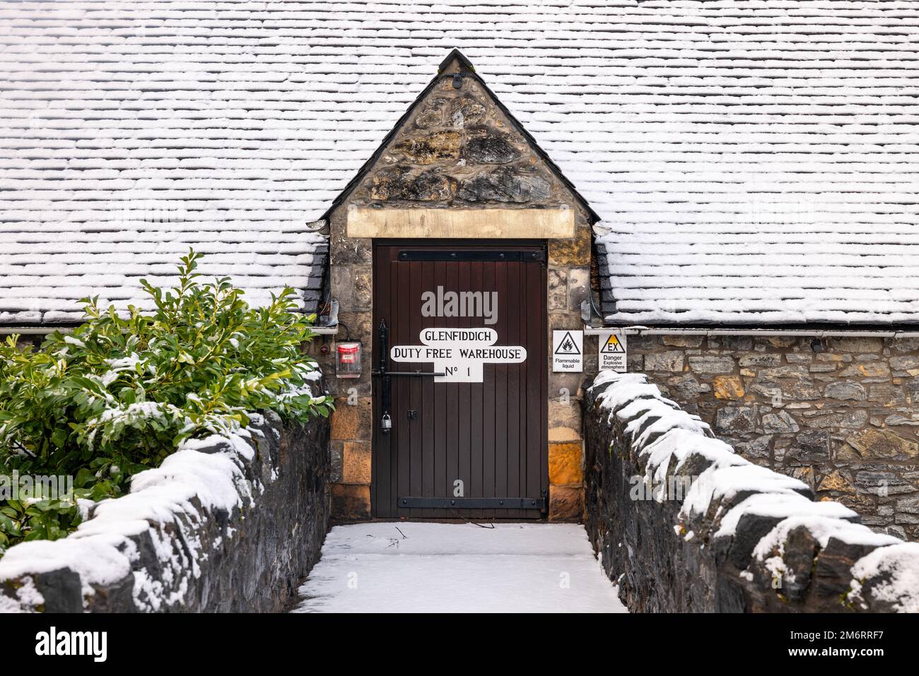 1 gennaio 2023. Dufftown, Moray, Scozia. Questa è la porta d'ingresso ...