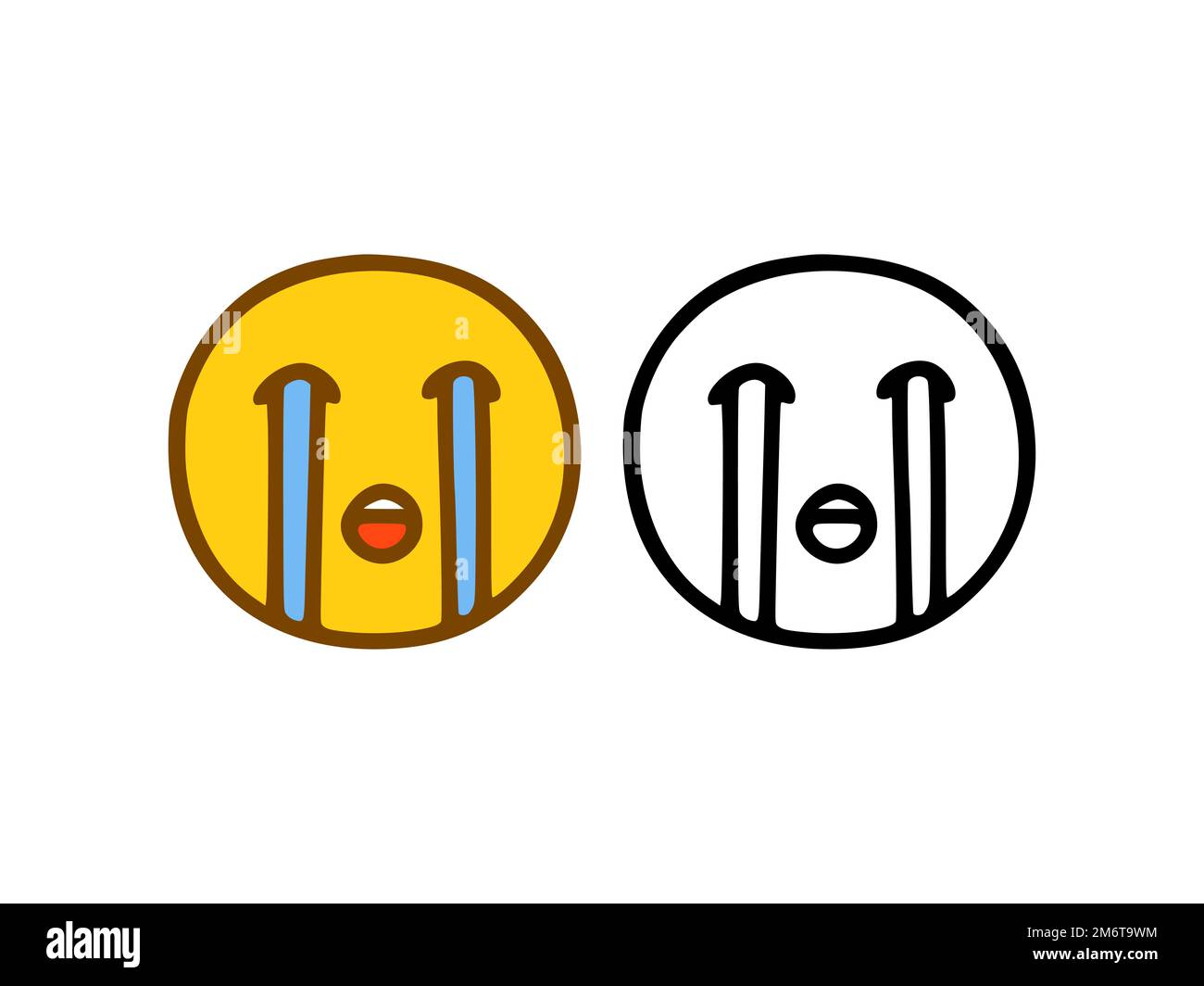 Cartoon emoji emoticon crying face immagini e fotografie stock ad alta risoluzione - Alamy