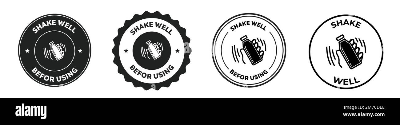 Agitare bene prima dell'uso immagini e fotografie stock ad alta ...