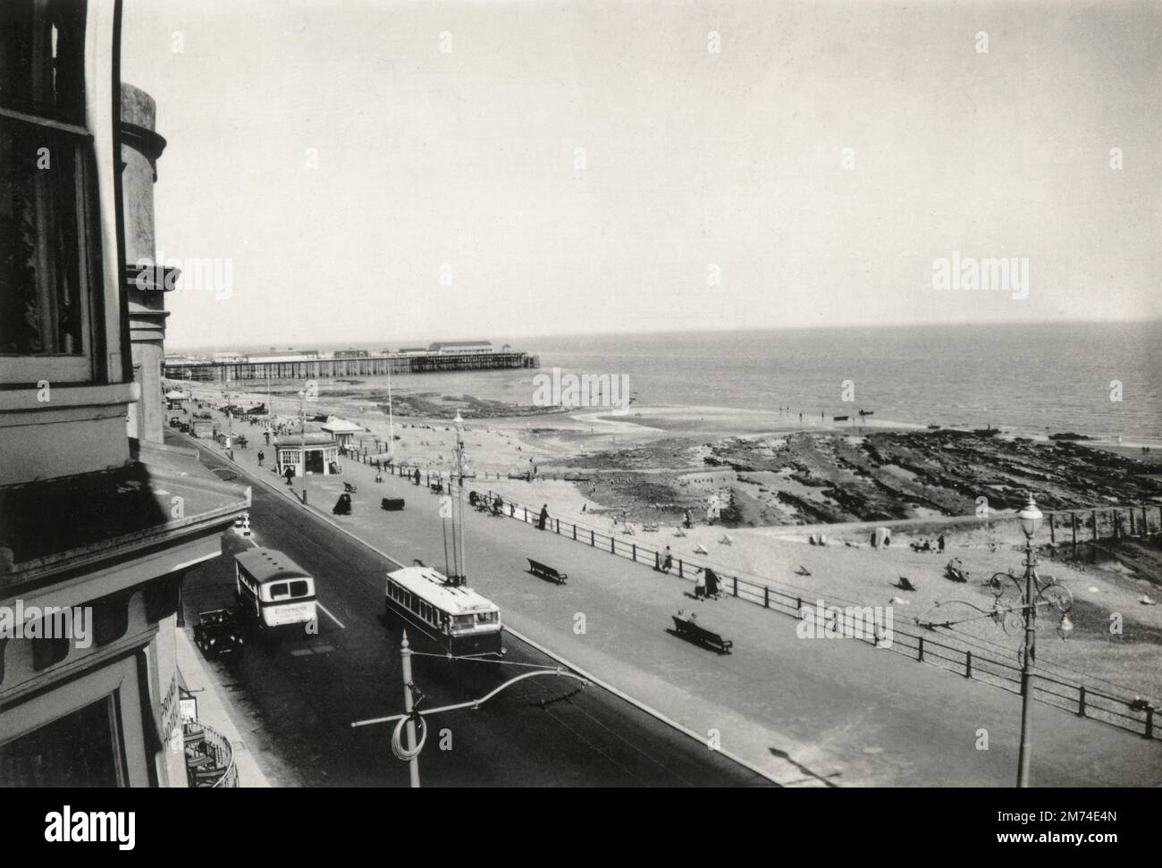 St Leonards-on-Sea, Sussex orientale. Circa. 1930s. Una vista da una ...