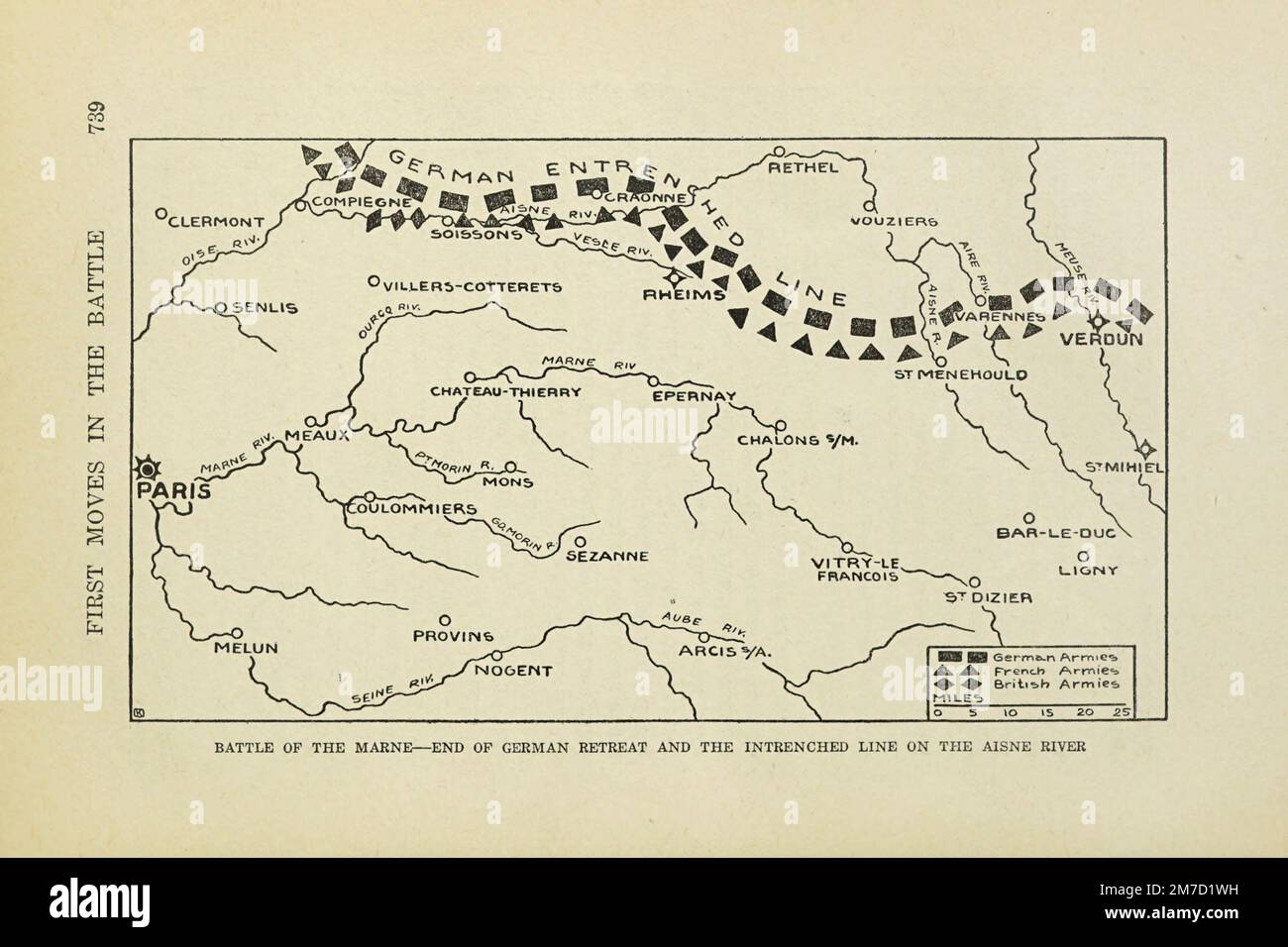 Mappa francese della prima battaglia della marna immagini e fotografie ...