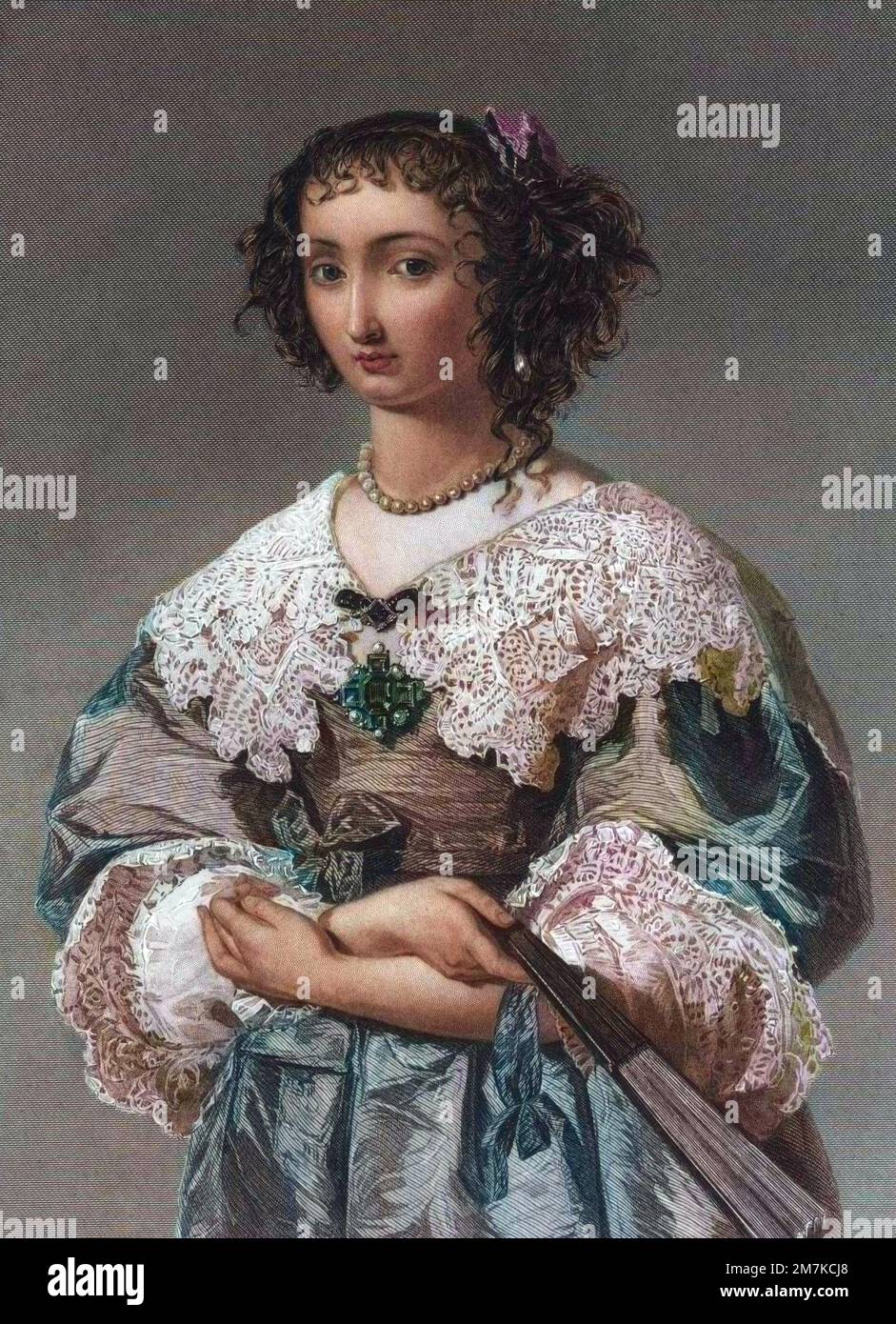 La reine Henriette Marie (1609-1669), fille du roi de France Henri IV ...