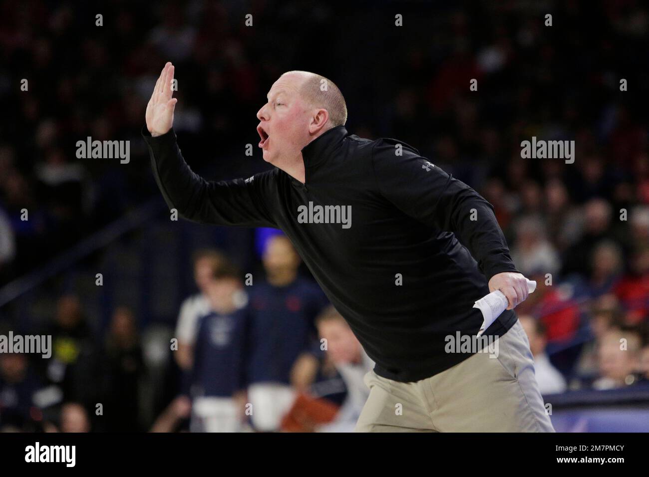 Kent State head coach Rob Senderoff directs his team during the second ...