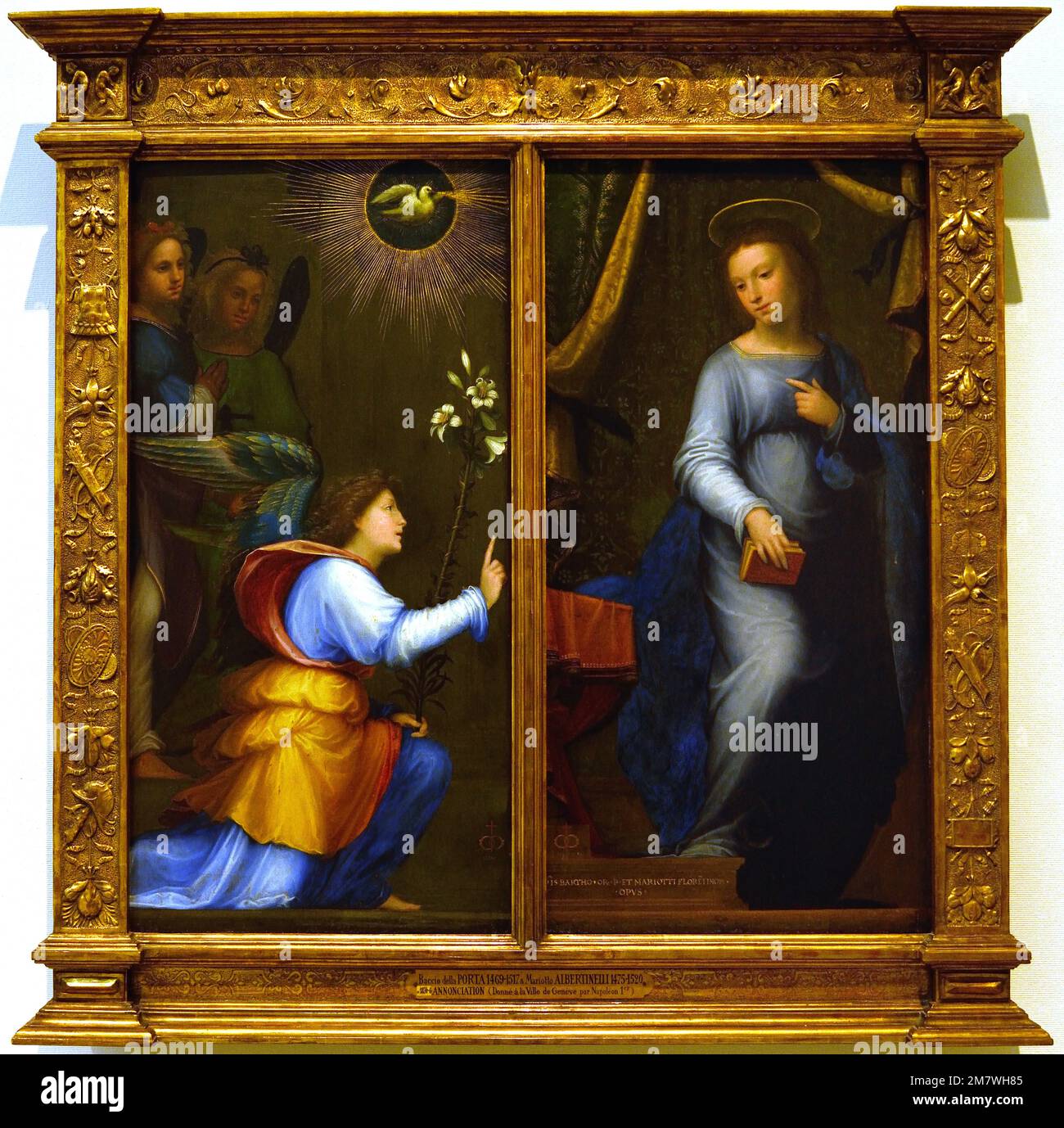 ANNUNCIAZIONE 1511 di fra Bartolomeo autore Mariotto di Bigio di Bindo ...