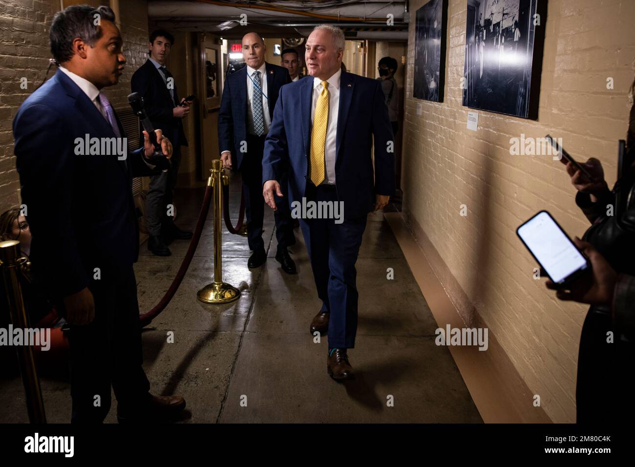 Il leader della maggioranza della Camera Steve Scalise (R-LA) lascia l ...