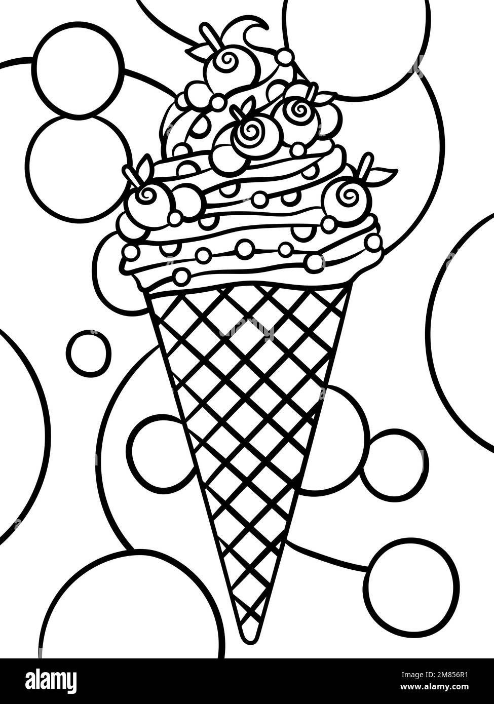 Disegno da colorare di gelato Immagini Vettoriali Stock - Pagina 2 - Alamy