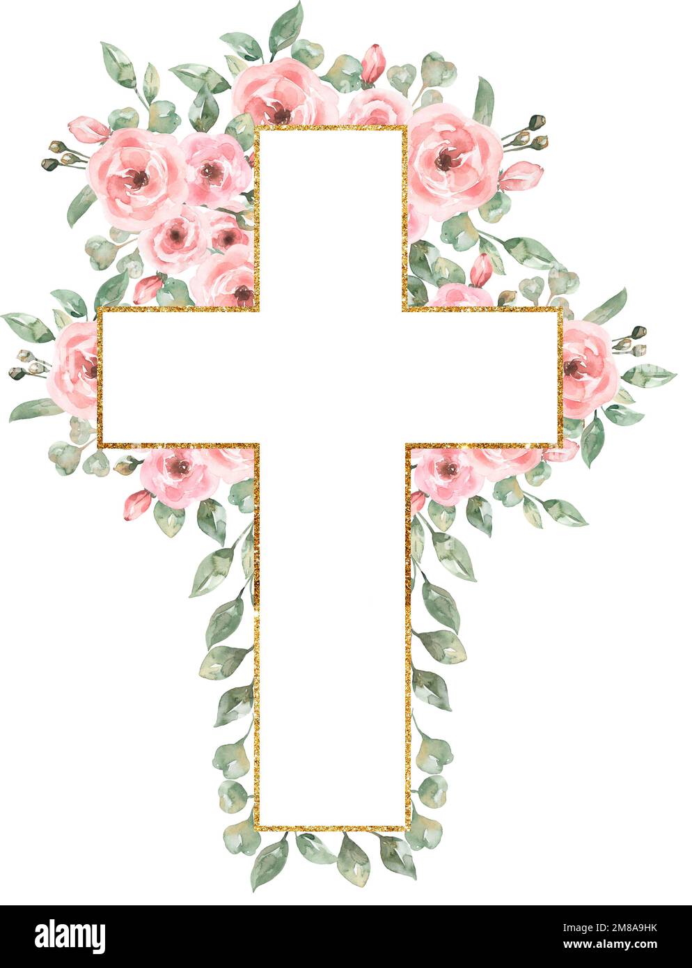 Croce Con Disegno Rosa Simbolo Di Rosa Croce Flash Del Tatuaggio Di