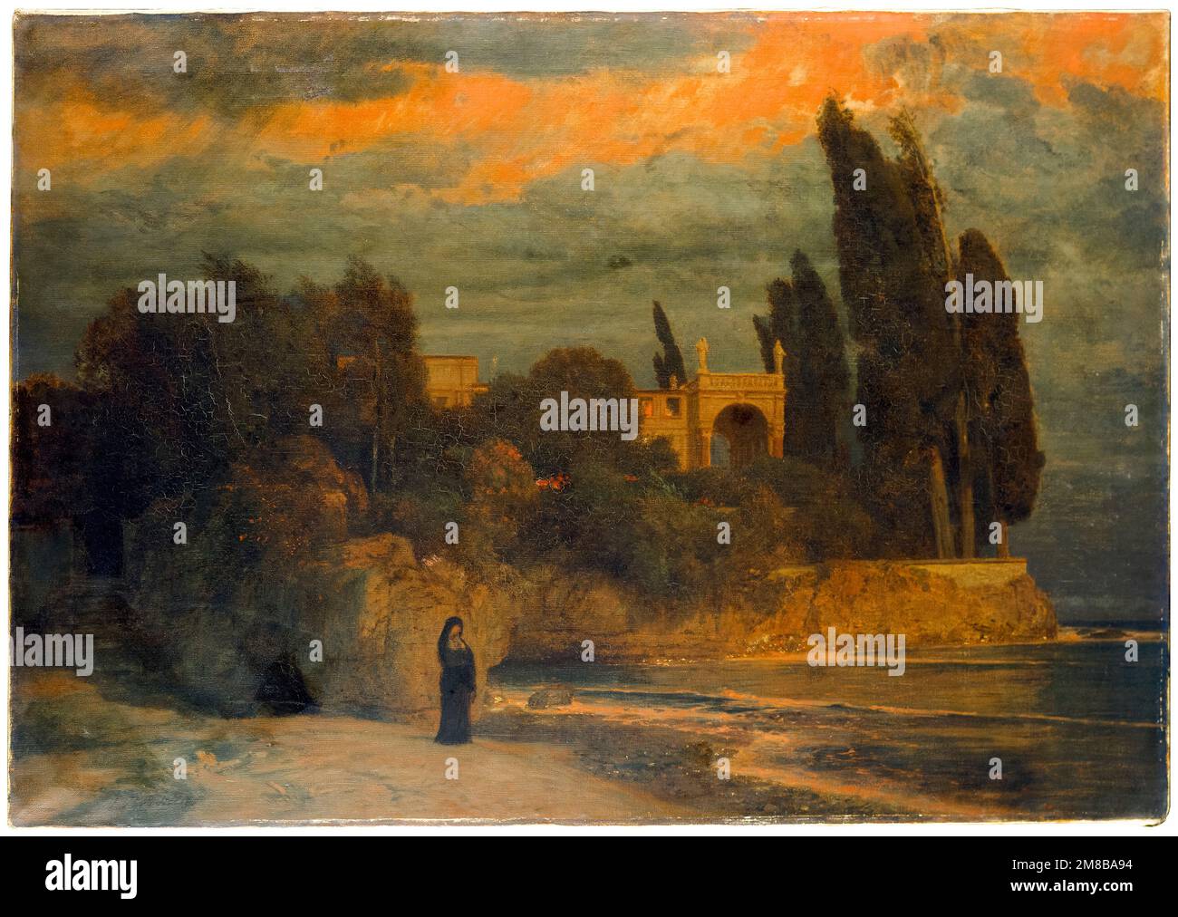 Painting arnold bocklin villa by the sea immagini e fotografie stock ad ...
