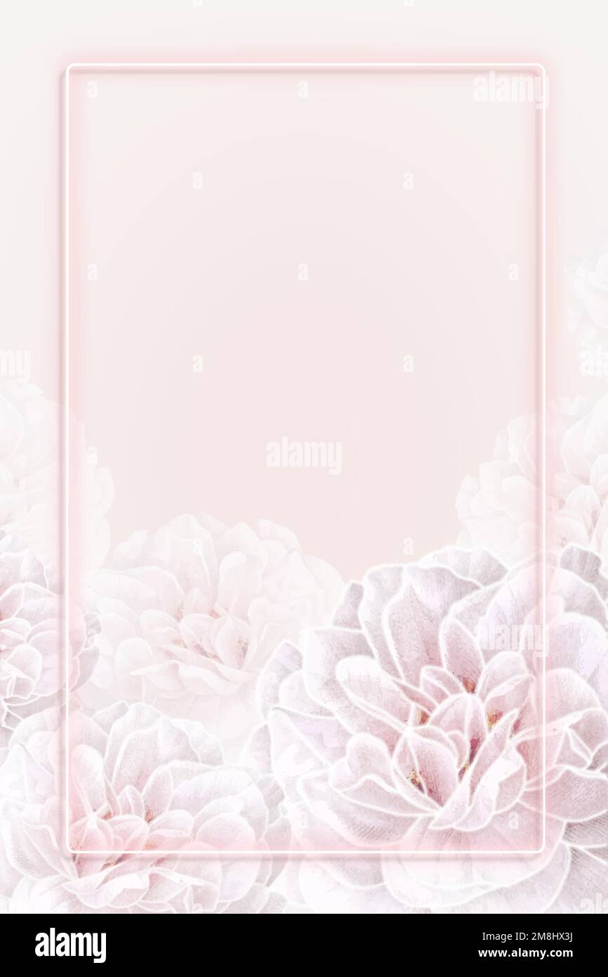 Cornice fiori rettangolare Immagini Vettoriali Stock - Alamy