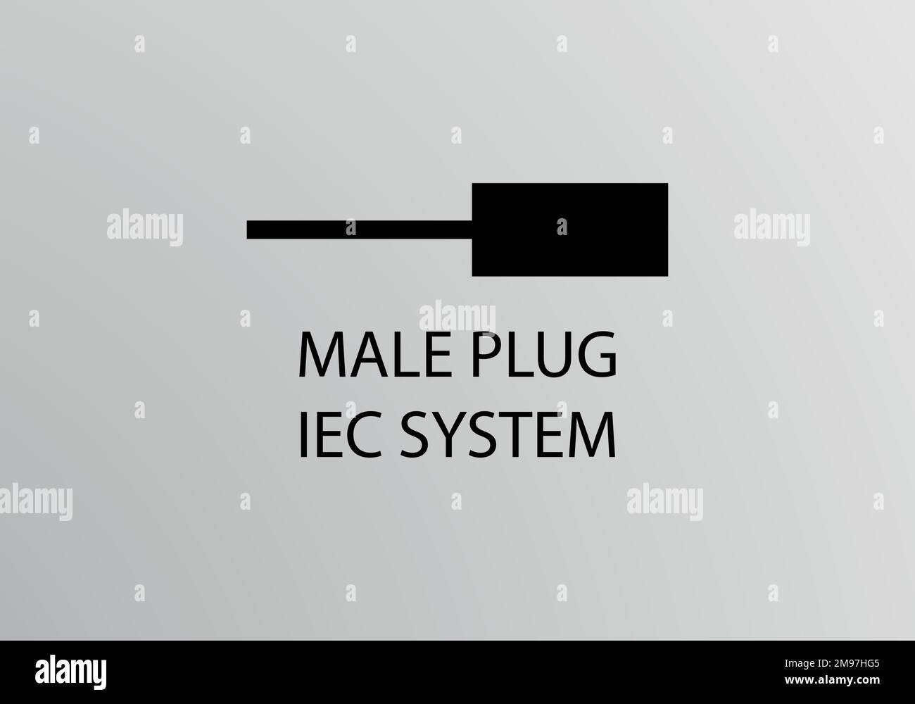 Connettore maschio IEC simbolo di sistema, simbolo vettoriale. Simboli ...
