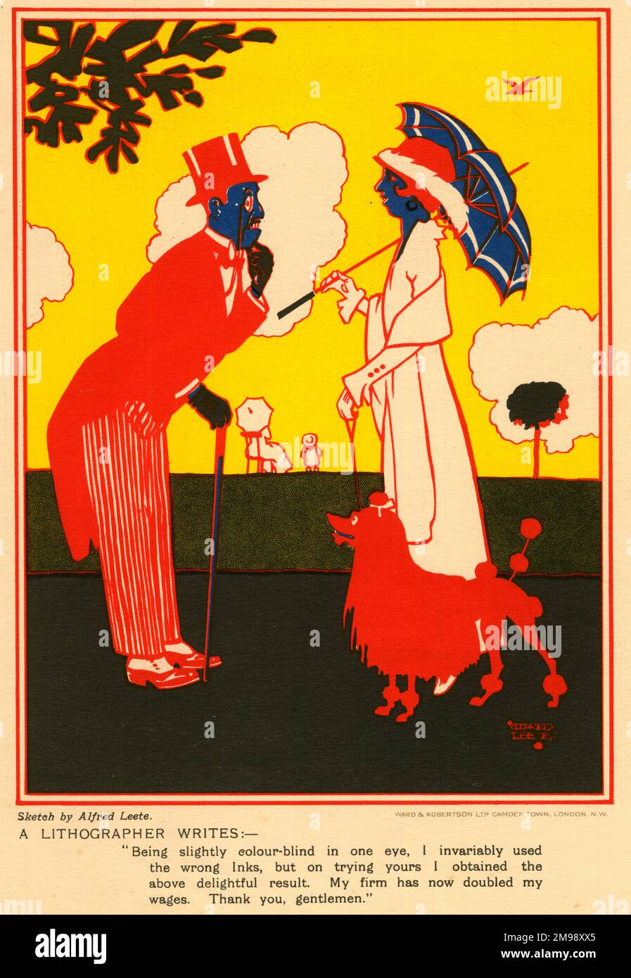 Pubblicità cartoon per Shuck Maclean and Co Ltd, produttori di ...