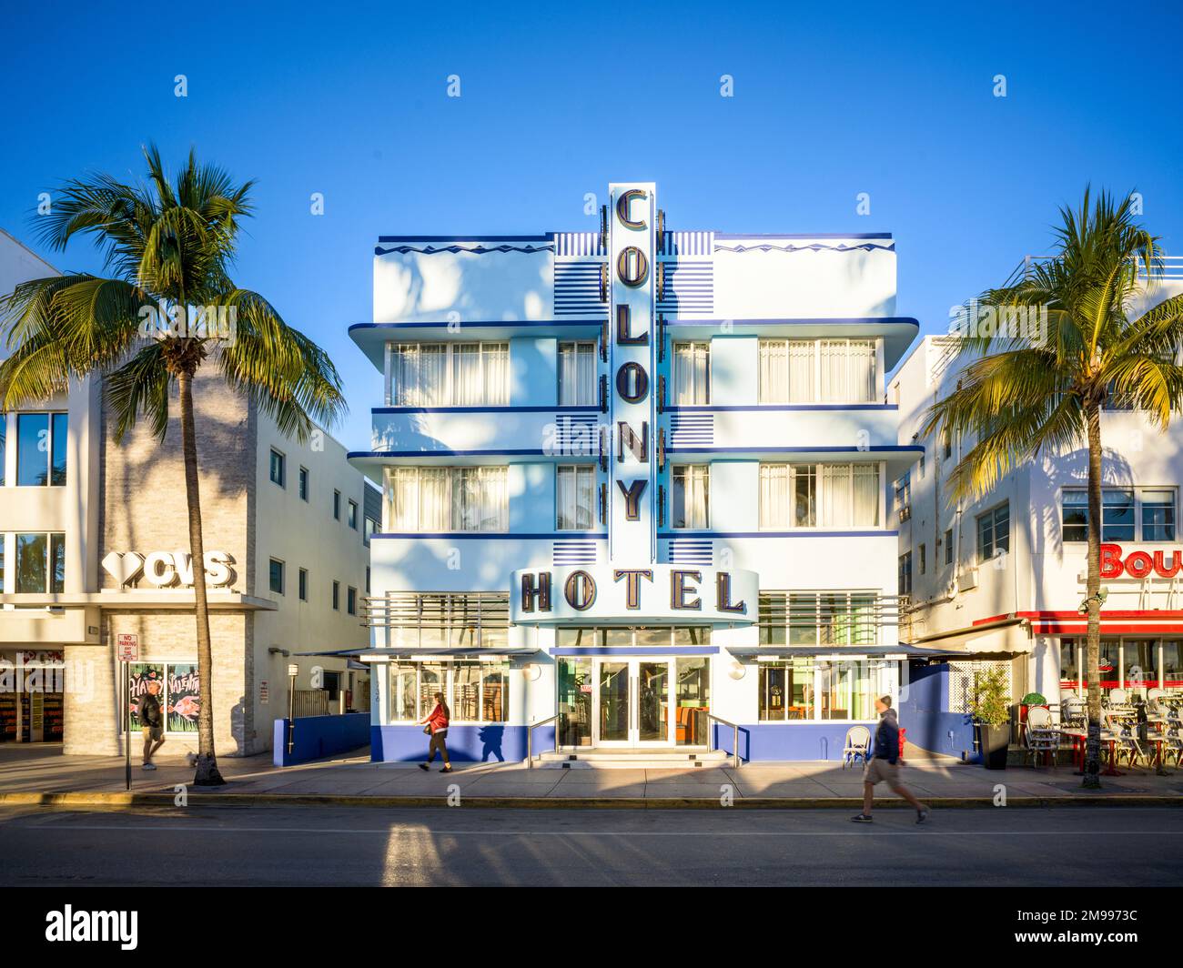 Colony Hotel, Ocean Drive, South Miami Beach, Miami, Florida, Stati ...