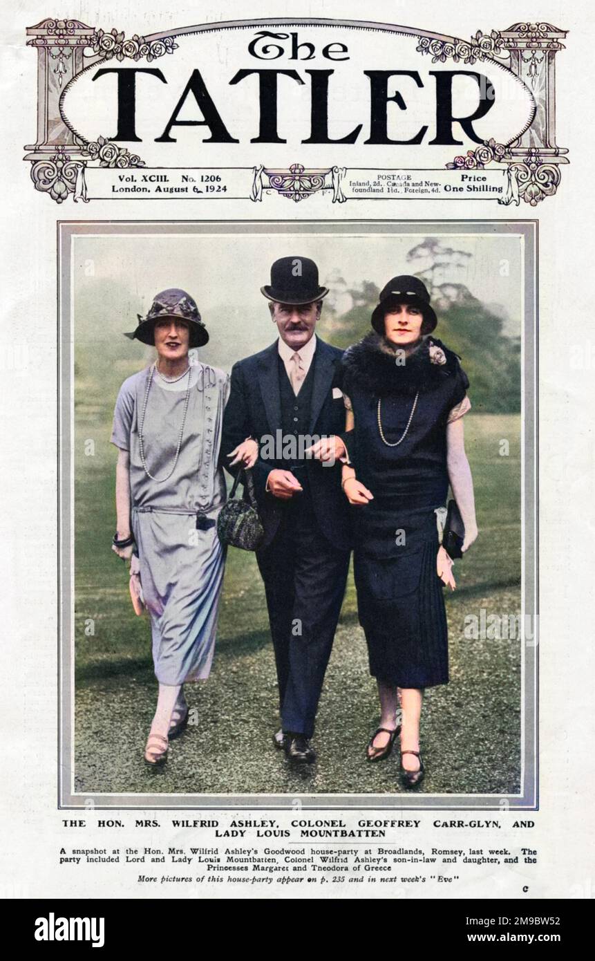 La sig.ra Wilfred Ashley (a sinistra), il colonnello Geoffrey Carr-Glyn ...