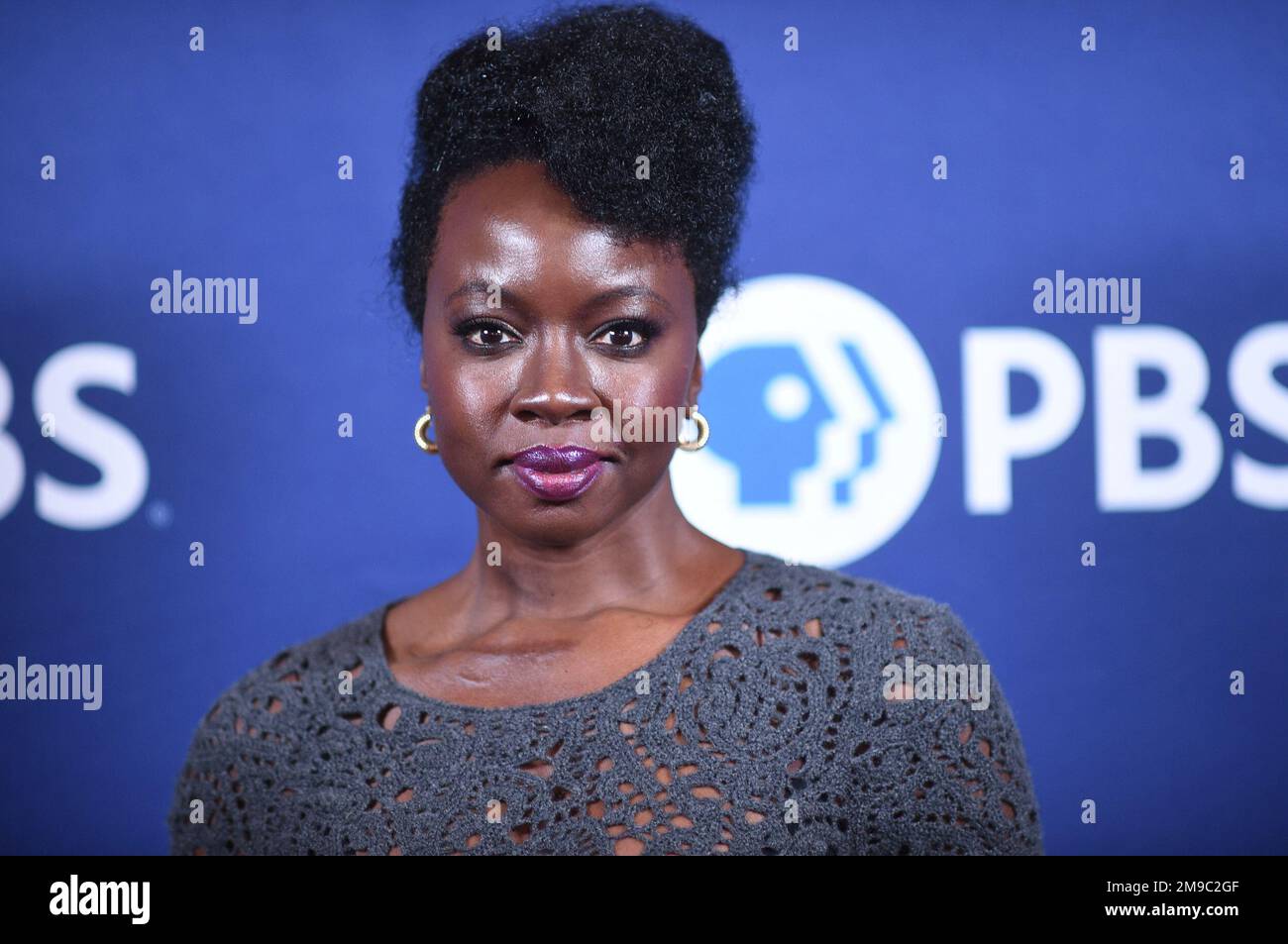 Danai Gurira poses for a photo after the PBS "Richard III" panel during ...