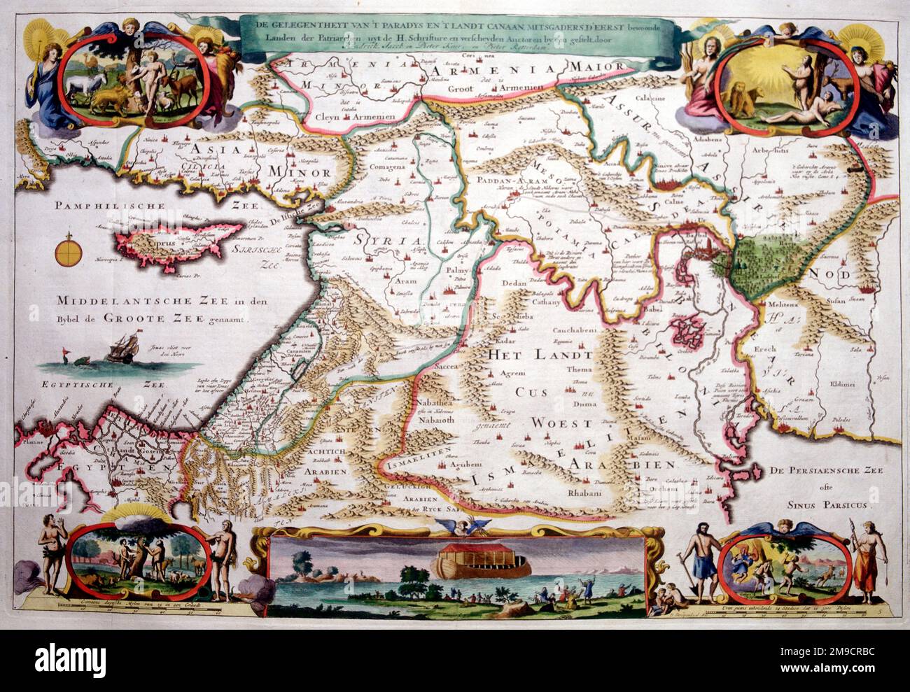 Mappa visscher della terra santa immagini e fotografie stock ad alta ...