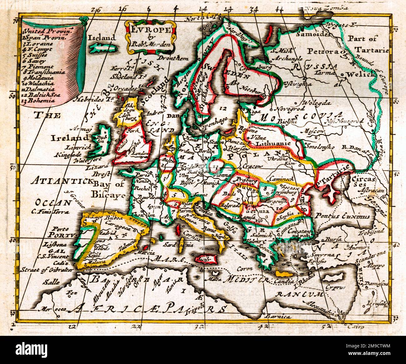 Map europe 17th century immagini e fotografie stock ad alta risoluzione ...