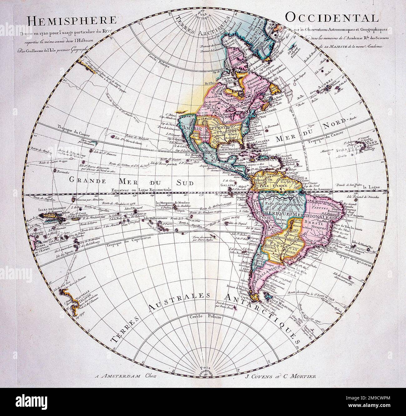 Mappa dell'emisfero occidentale immagini e fotografie stock ad alta ...