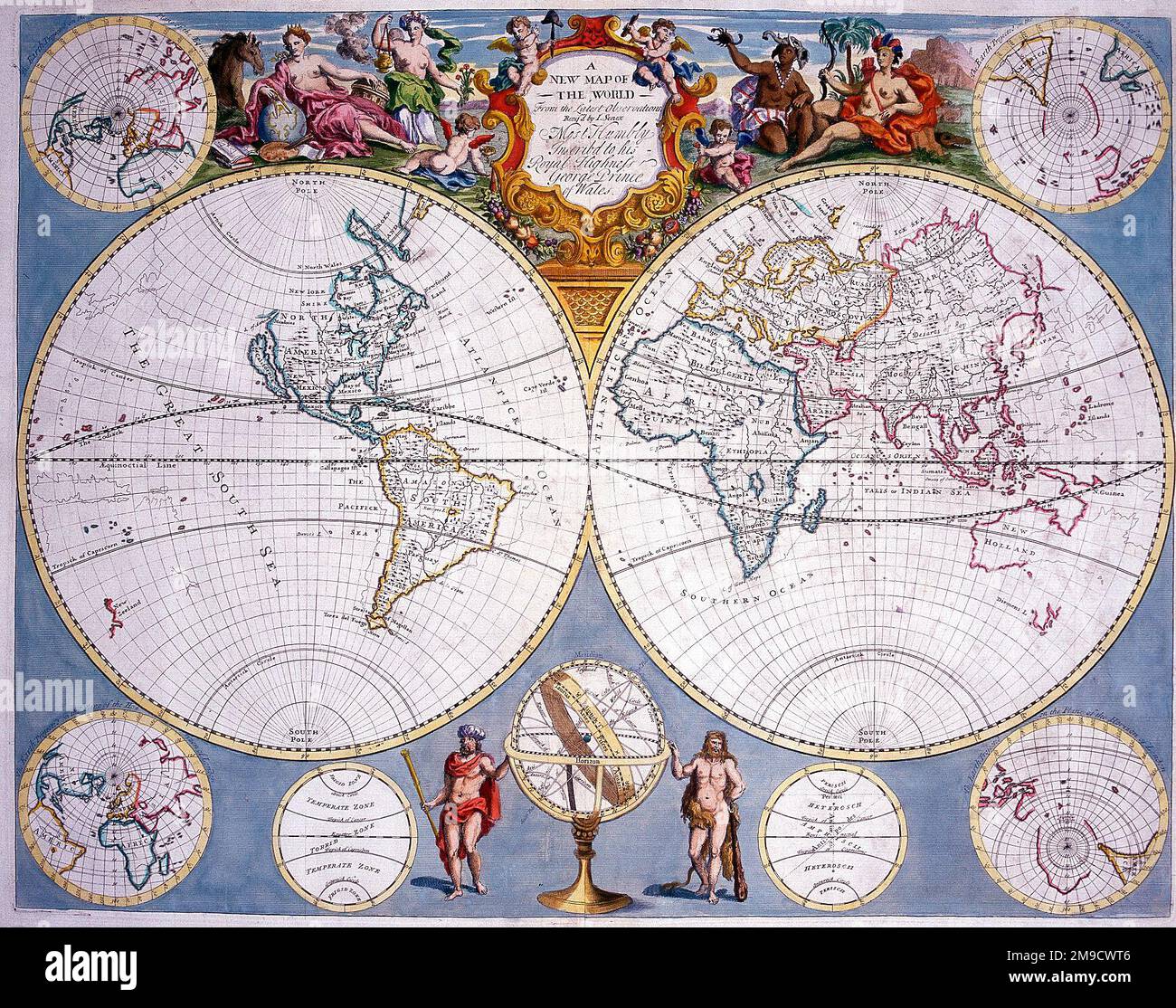 Mappa dell'emisfero mappa immagini e fotografie stock ad alta ...