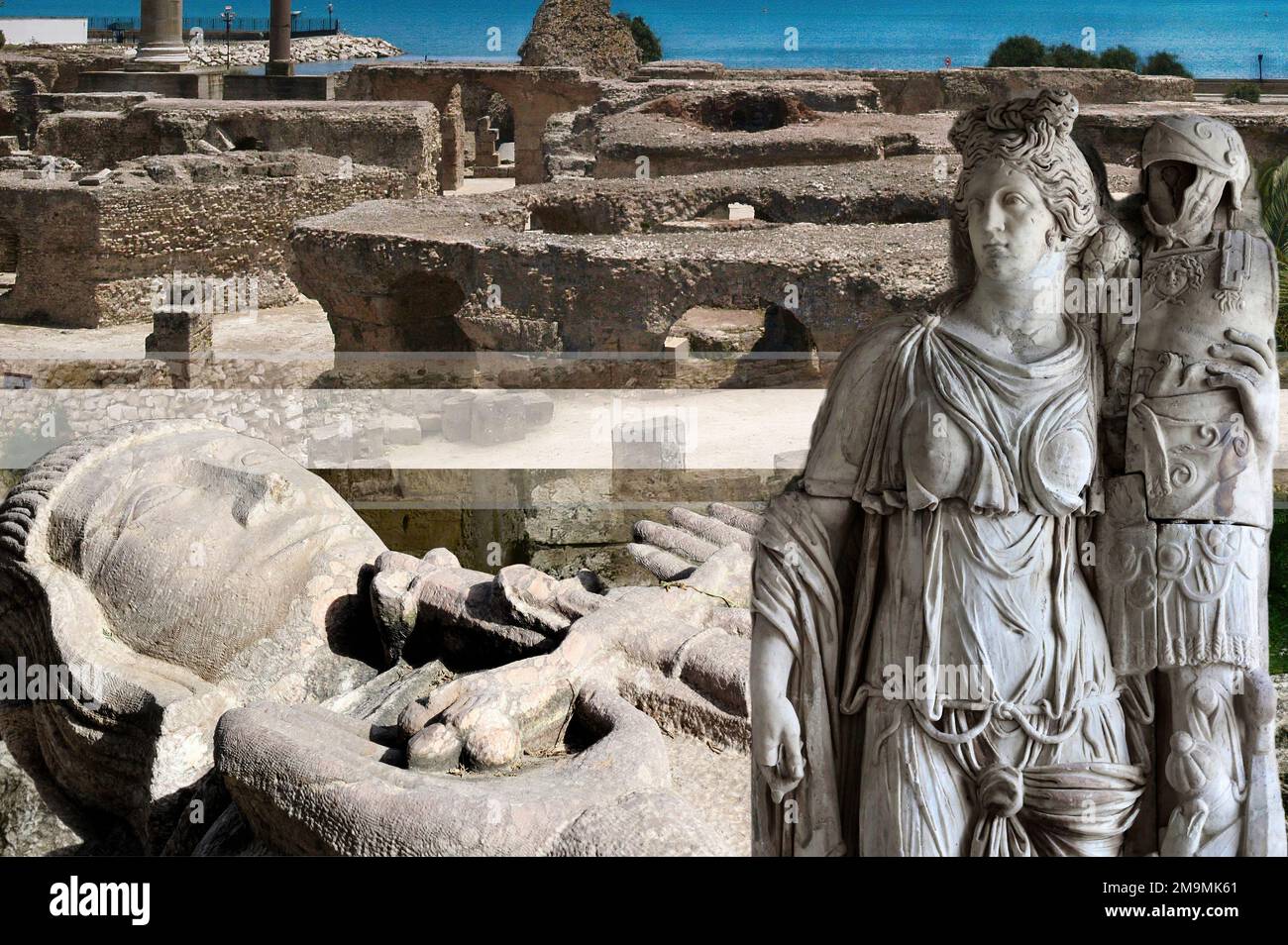 Le rovine della famosa Cartagine (Tunisia), antica città fenicia, una ...
