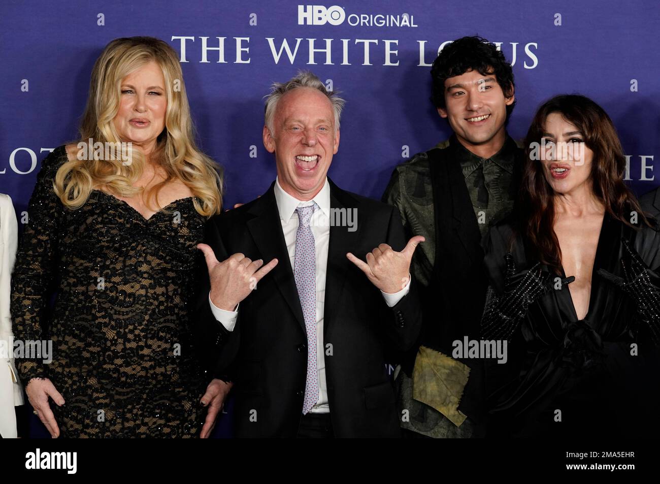Mike White, second from left, the creator, writer and director of "The ...