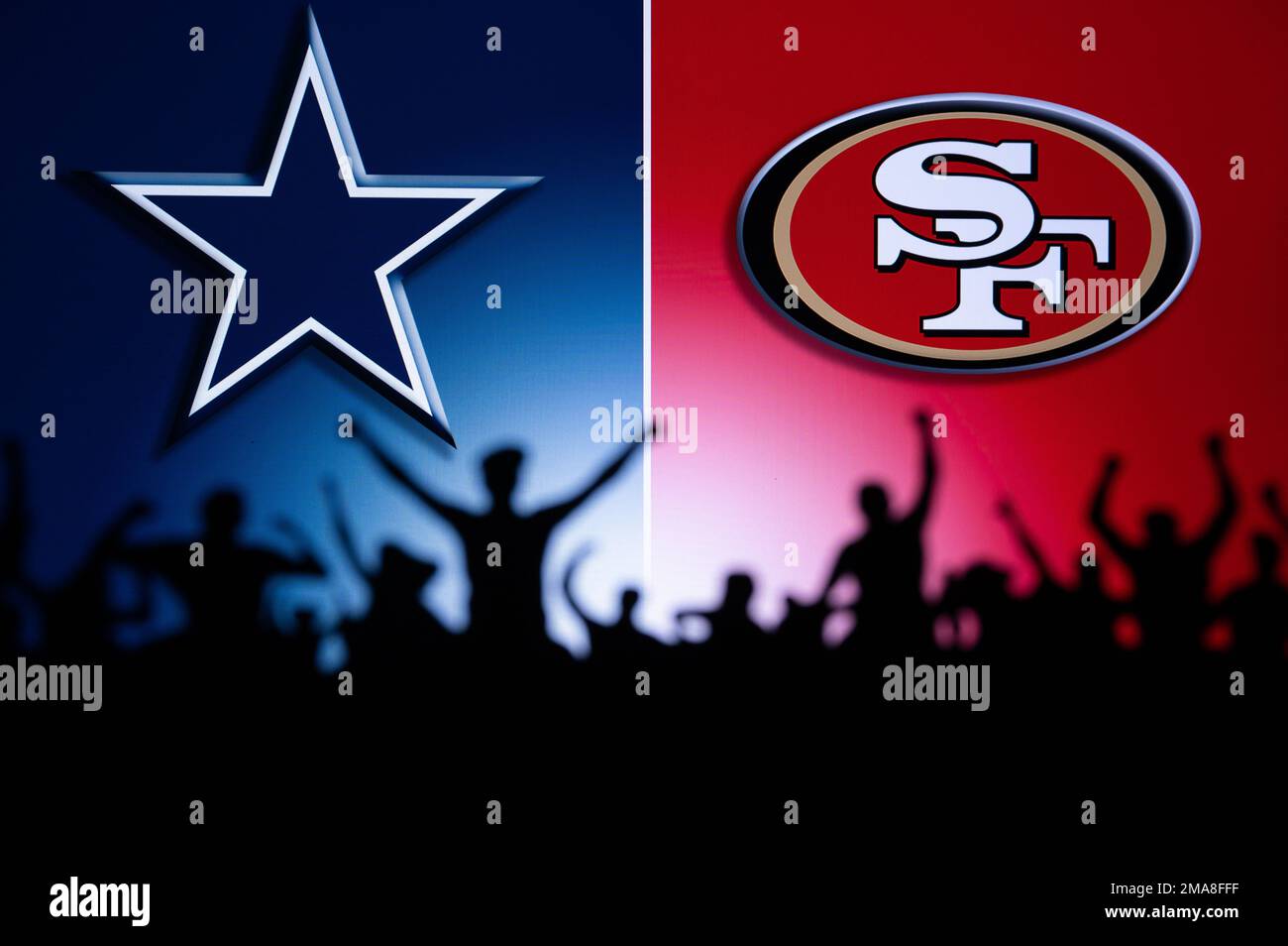 SAN FRANCISCO, USA, 18 GENNAIO 2023: Dallas Cowboys vs San Francisco 49ers. NFL Divisional Round ...