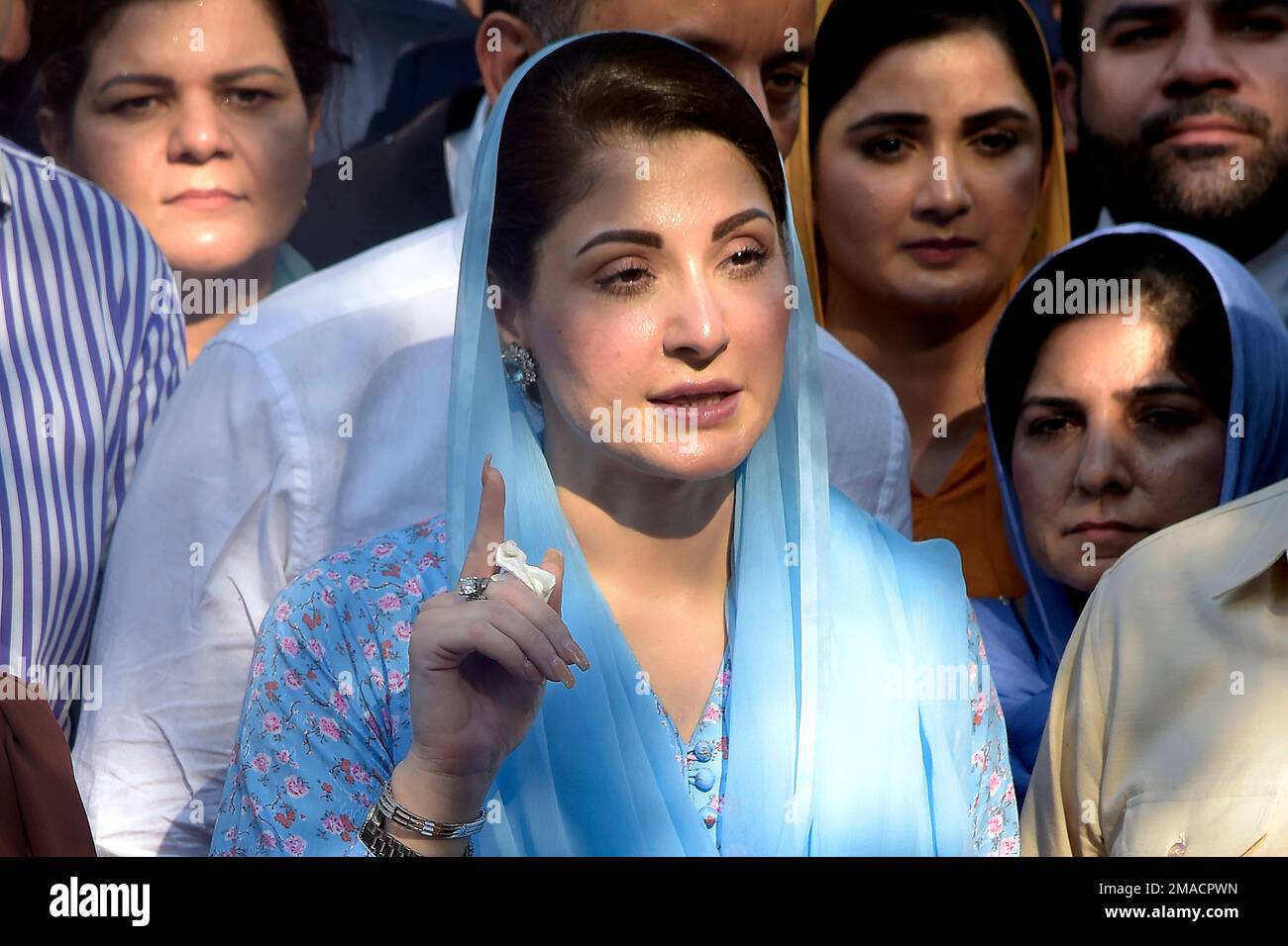 Maryam Nawaz, daughter of former Prime Minister Nawaz Sharif speaks to ...