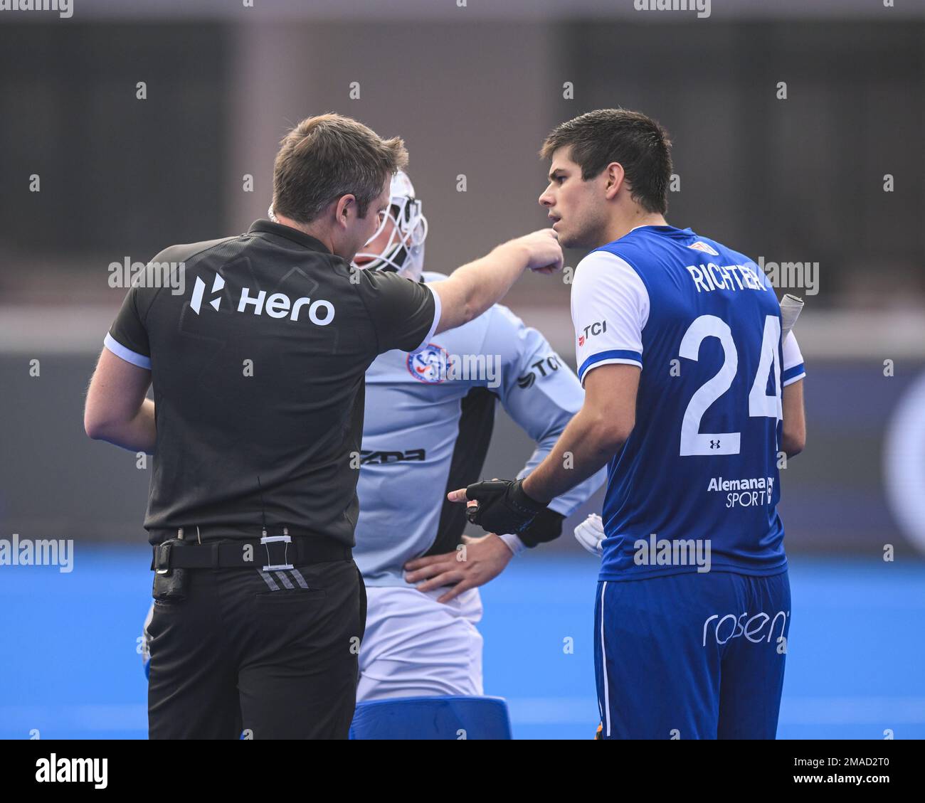 BHUBANESWAR, INDIA - GENNAIO 19: Axel Richter del Cile durante la FH Hockey World Cup 2023 match ...
