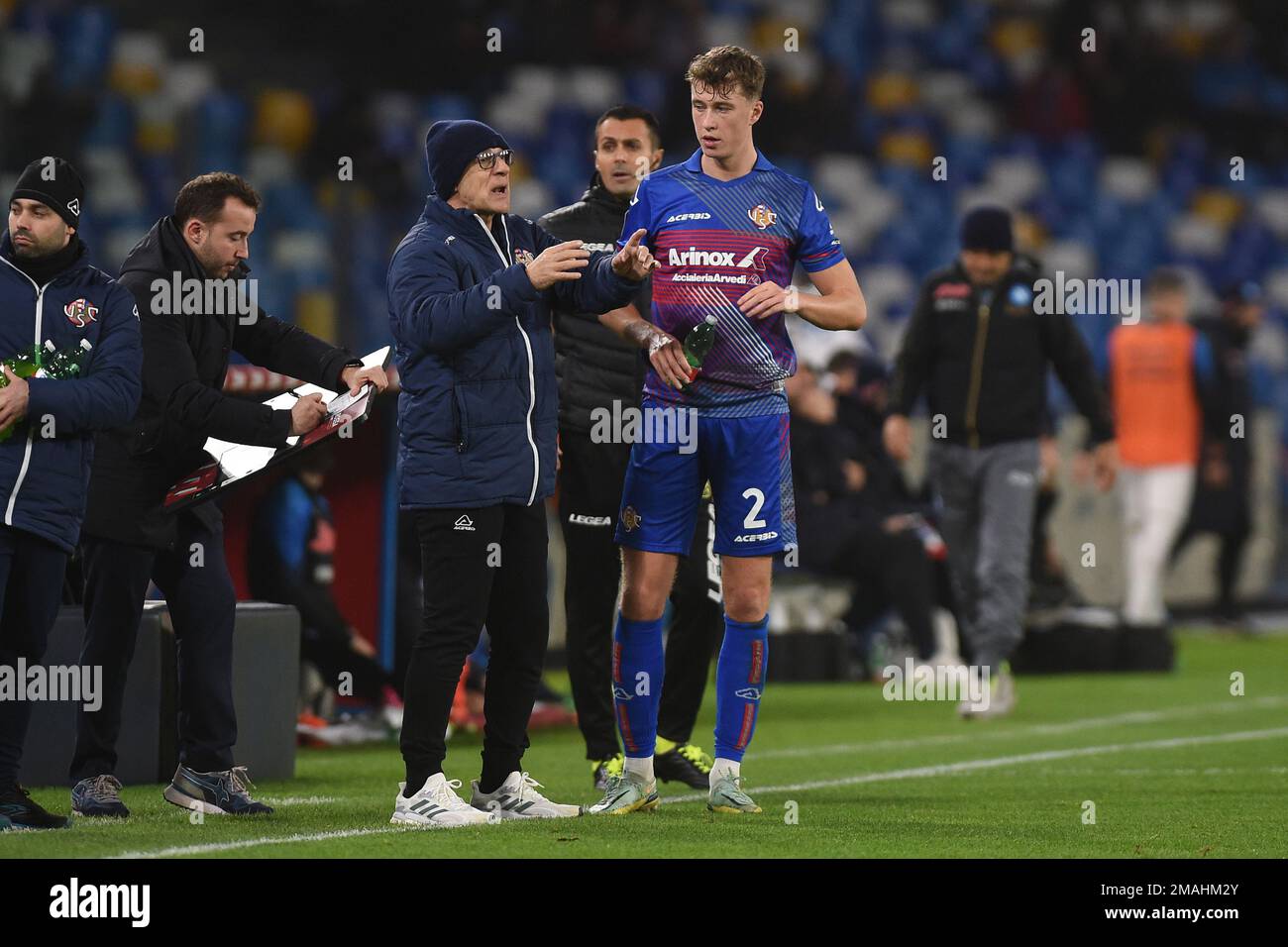 Napoli, Italia. 17 Jan, 2023. Davide Ballardini Capo allenatore del ...