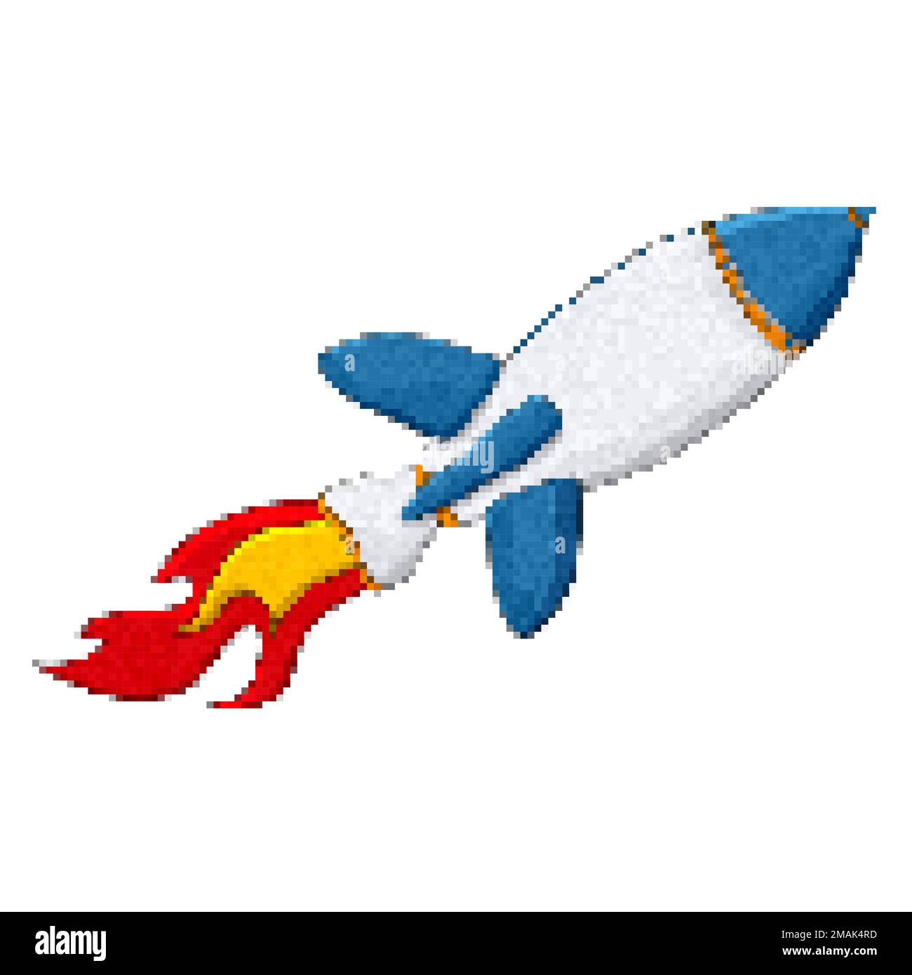 Pixel rocket art Immagini Vettoriali Stock - Alamy