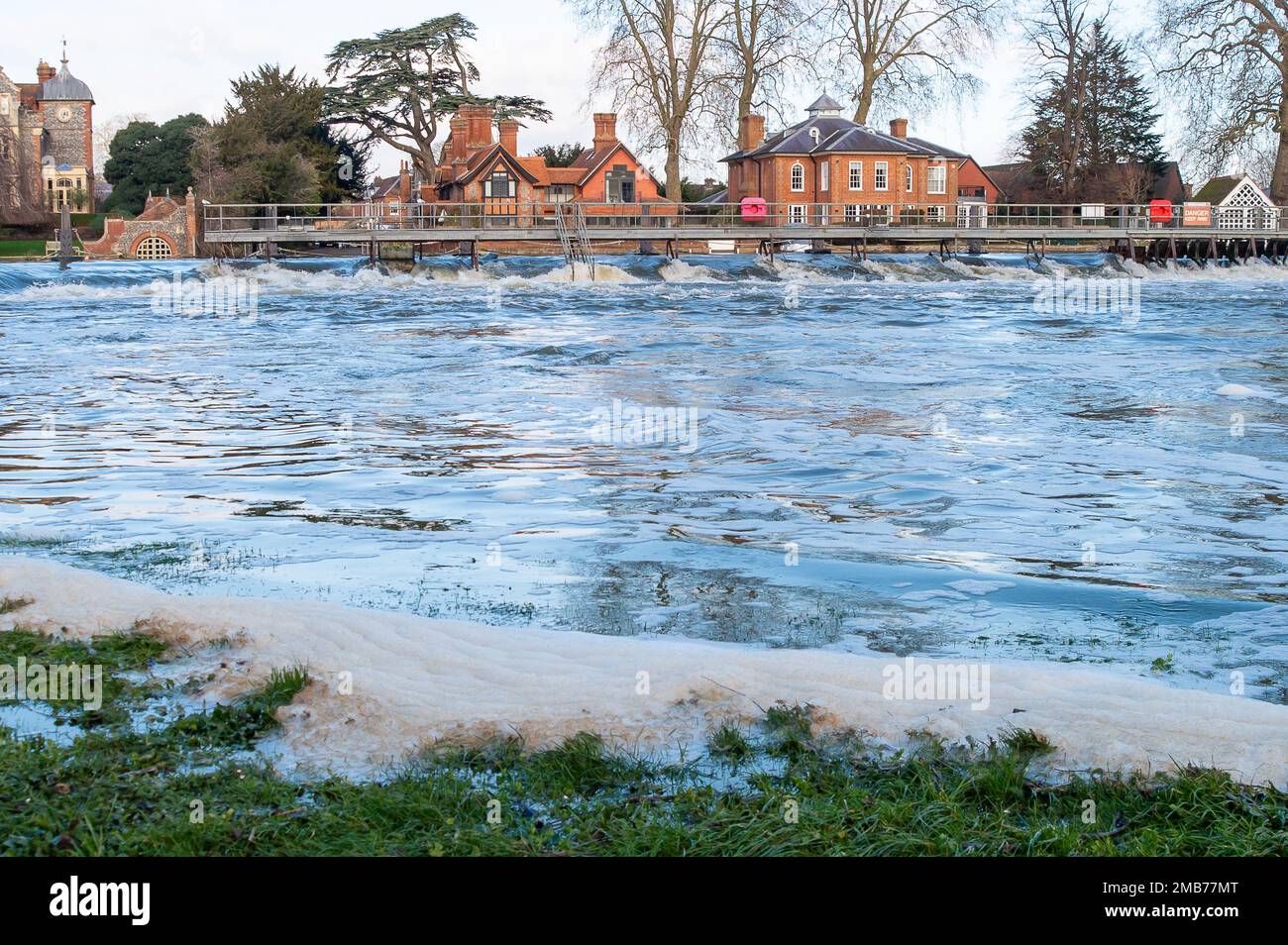 Marlow, Buckinghamshire, Regno Unito. 20th gennaio 2023. La schiuma con ...