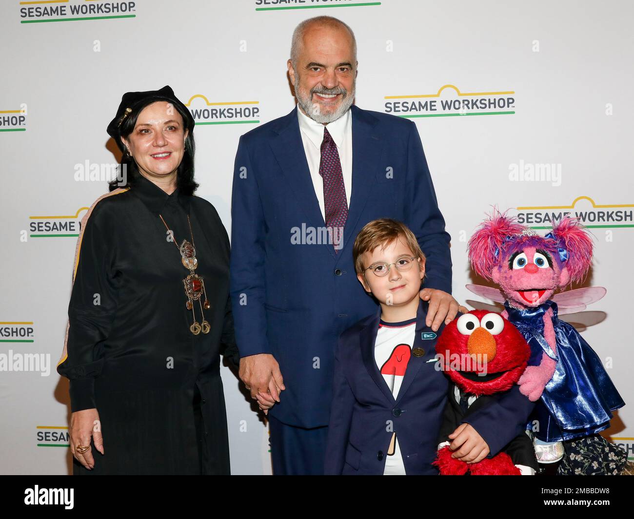 Linda Rama, from left, Prime Minister of Albania Edi Rama and Zaho Rama ...