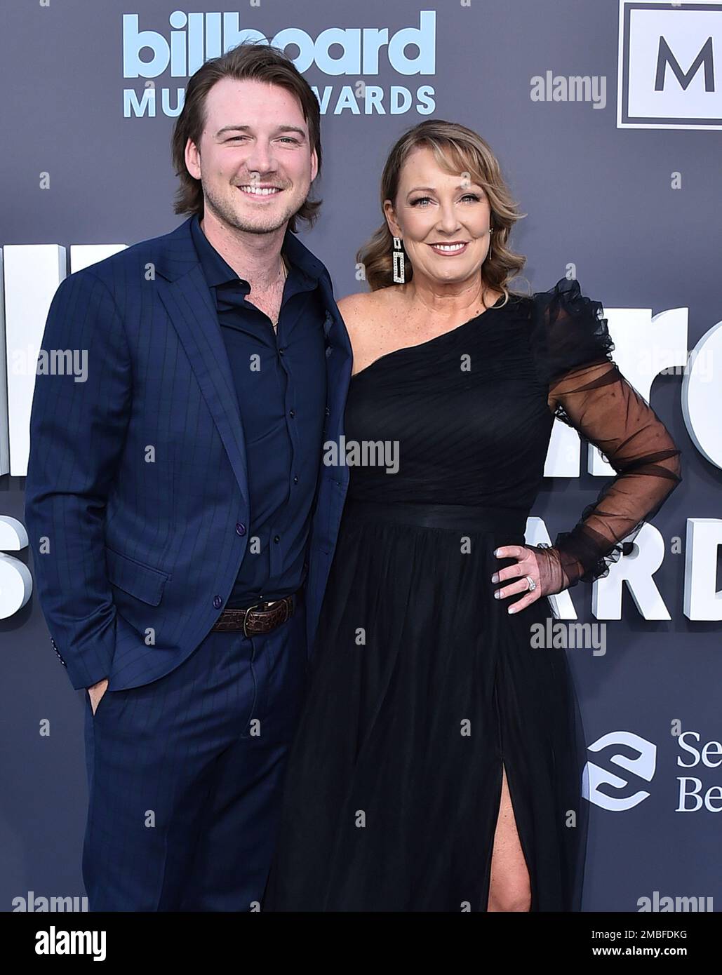 Morgan Wallen, left, and Lesli Wallen arrive at the Billboard Music ...