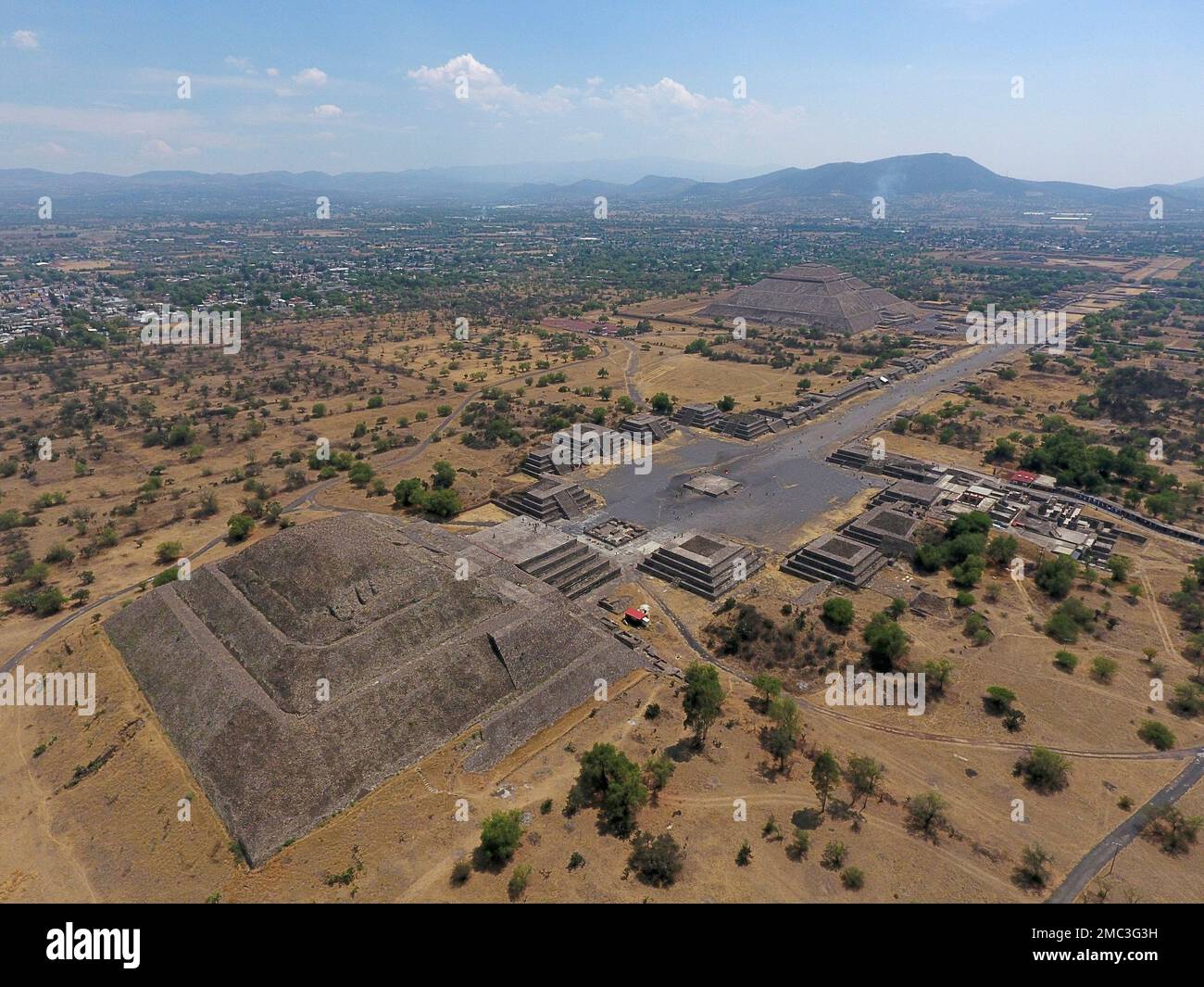 FILE - The Pyramid of the Moon, left, and the Pyramid of the Sun, back ...