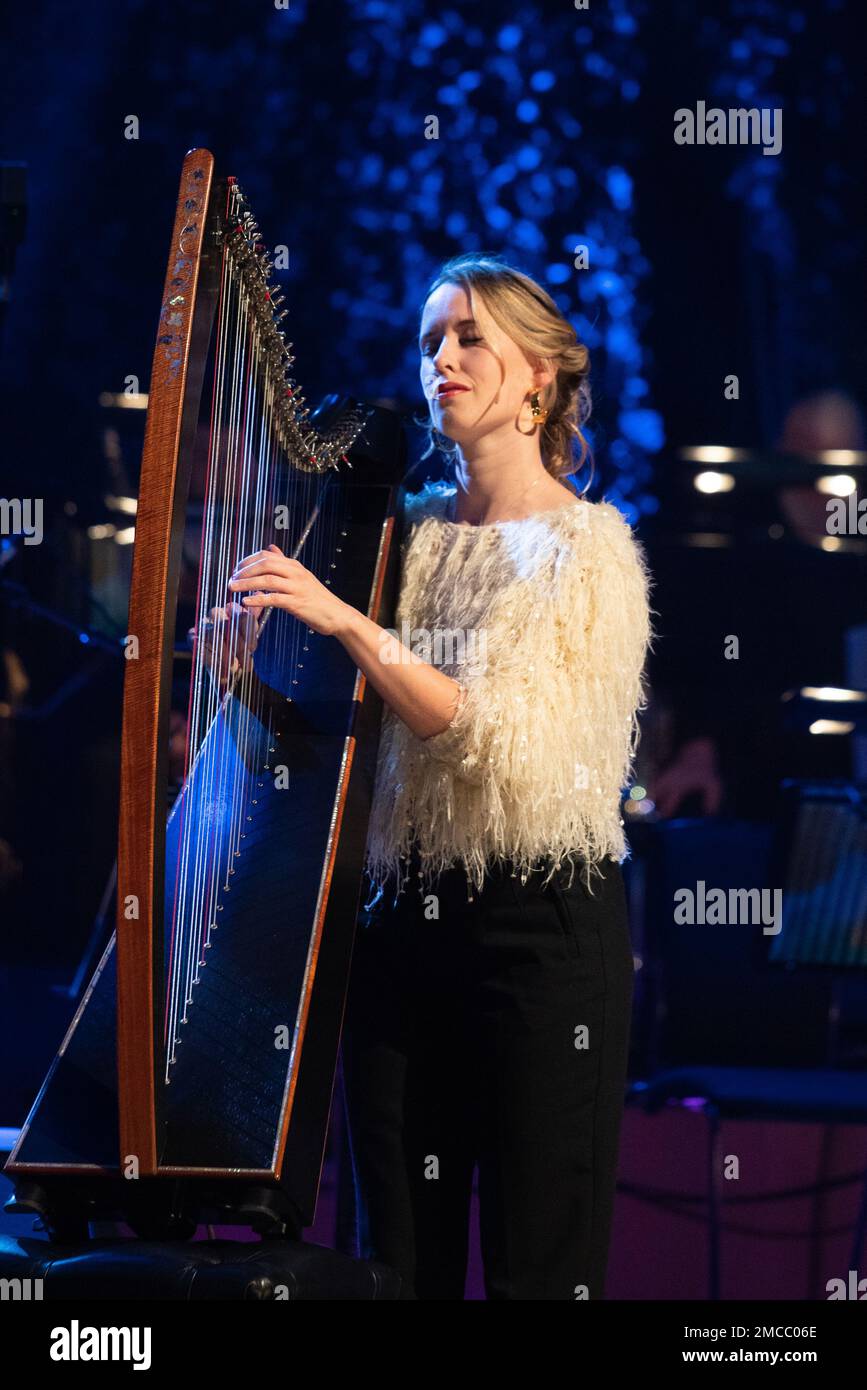 Glasgow Scozia. 19 gennaio 2023. Maeve Gilchrist, arpista e compositore ...