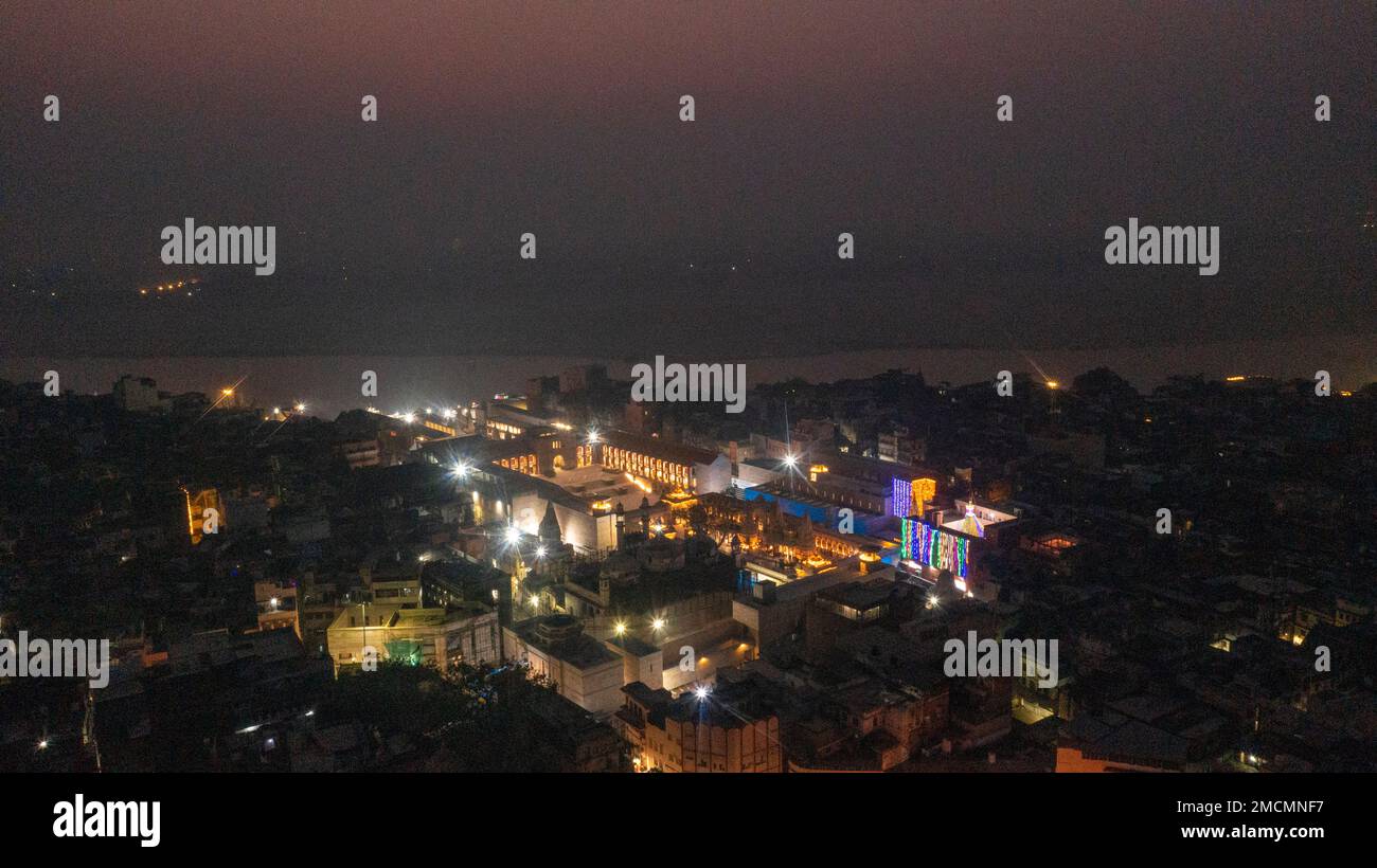 A bird's eye view of the newly constructed structures of Kashi ...