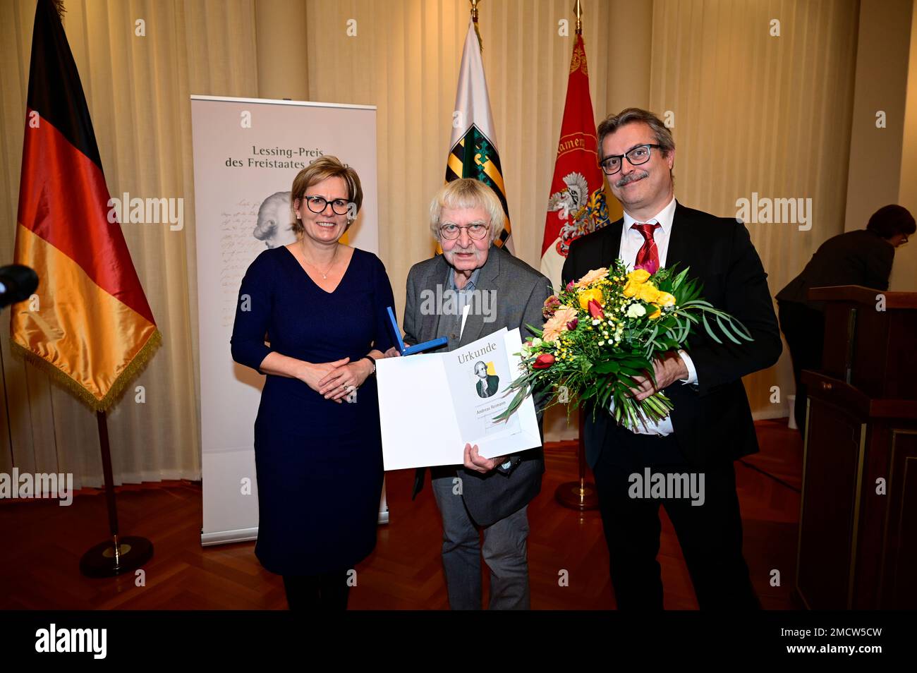 Barbara Klepsch,Andreas Reimann,Maik Weise bei der Preisverleihung des ...